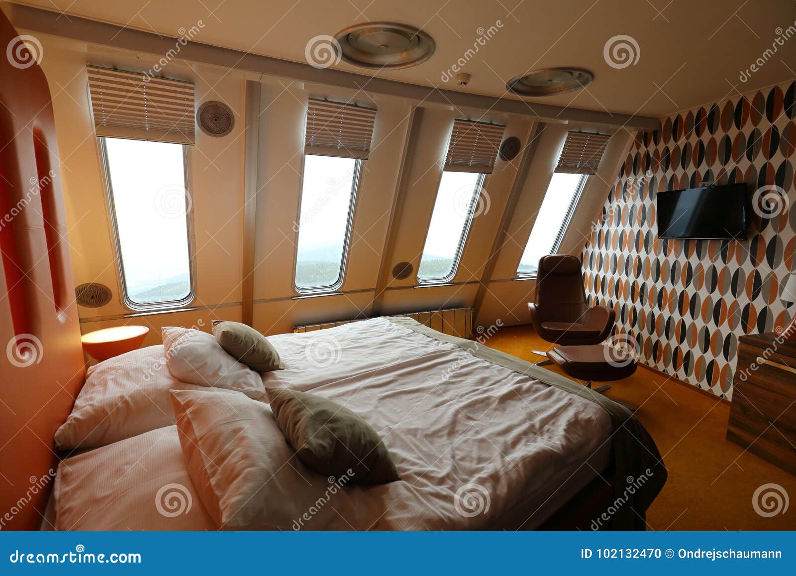 Hotel Room of the Jested Tower Stock Photo - Image of circle, modern ...