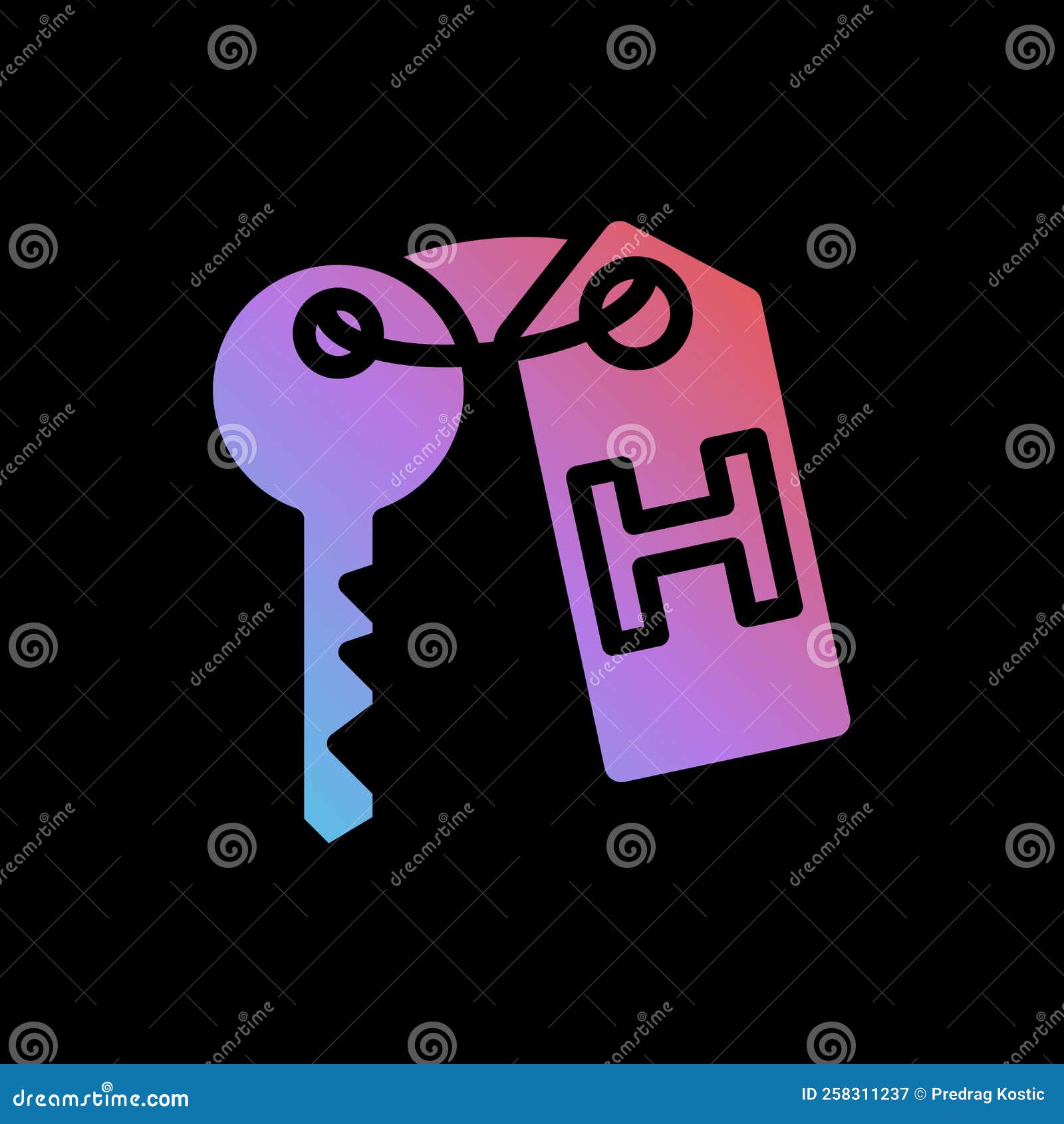 Hotel room key stock illustration. Illustration of room - 258311237