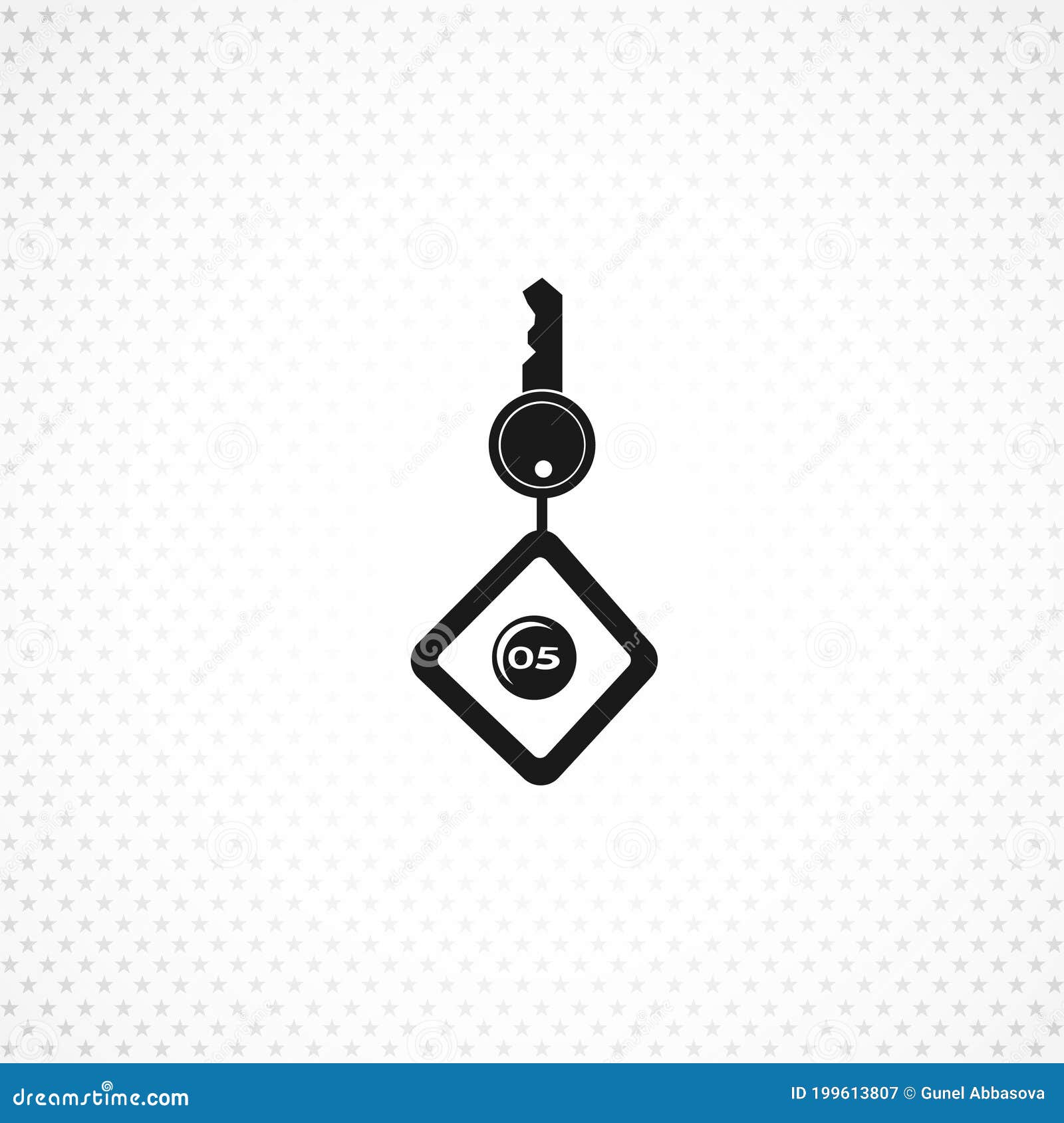 Hotel Room Key Icon. Design Element Stock Vector - Illustration of ...