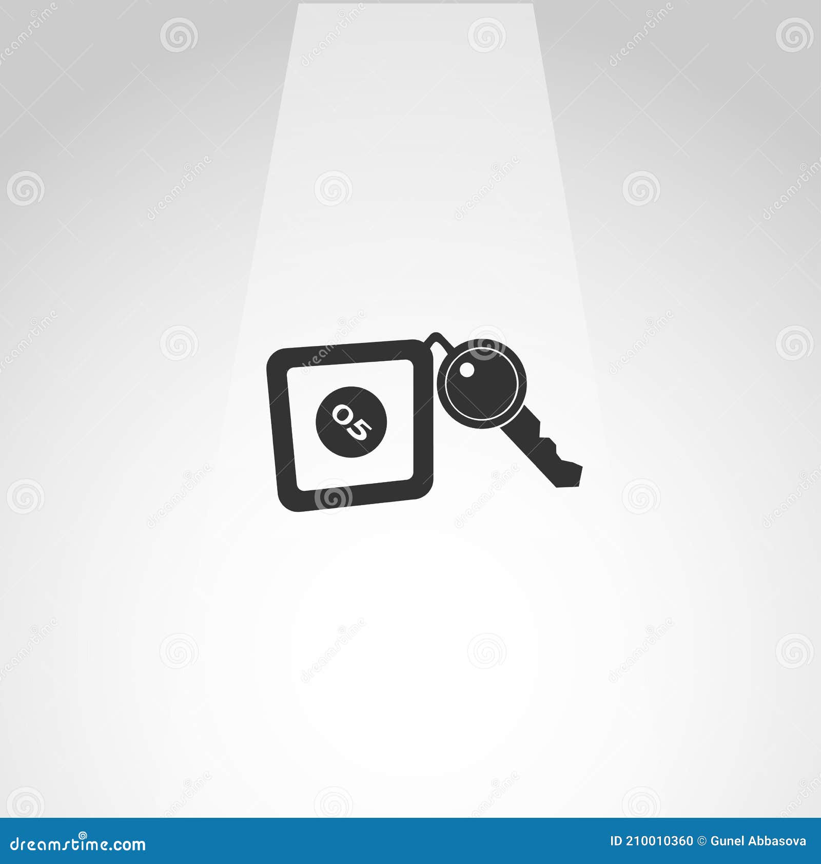 Hotel Room Key Icon, Hotel Key Simple Isolated Icon Stock Illustration ...