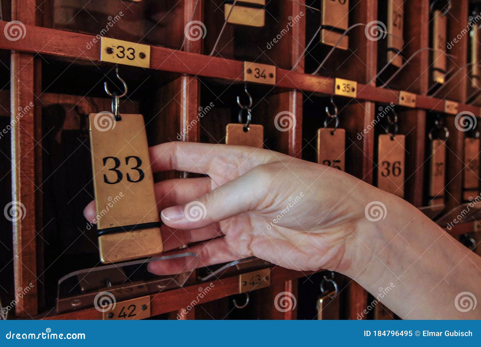 Hotel Room Keys with Numbers Stock Image - Image of receptionist ...