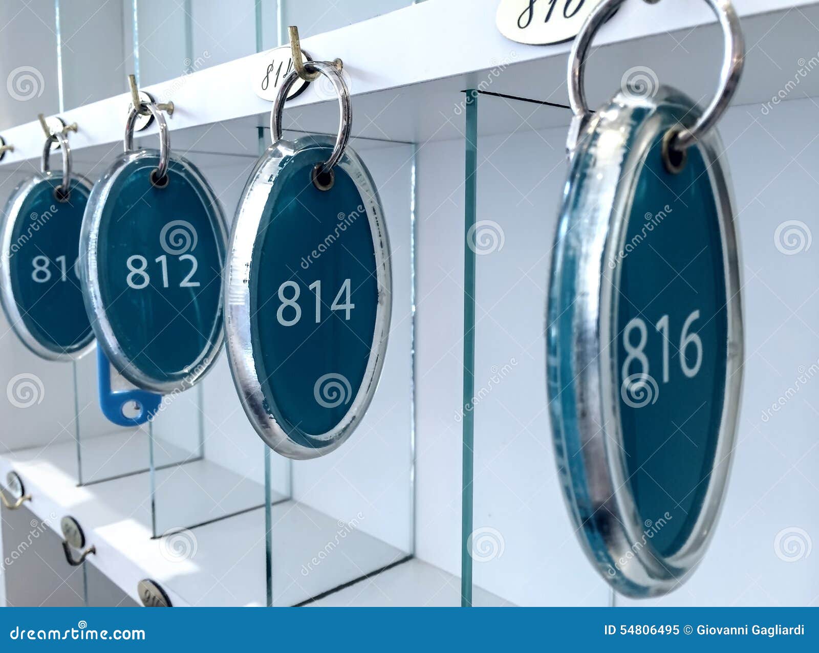 Hotel Room Keys at Reception Desk Counter Stock Image - Image of ...