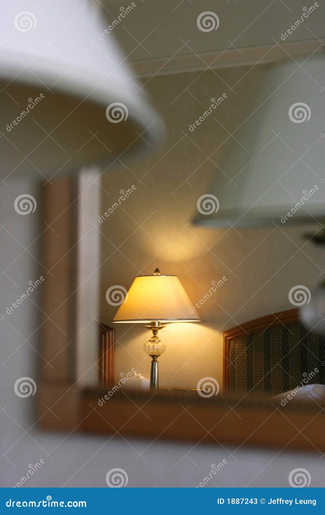 Hotel Room Lamps stock image. Image of mirror, shade, frame - 1887243