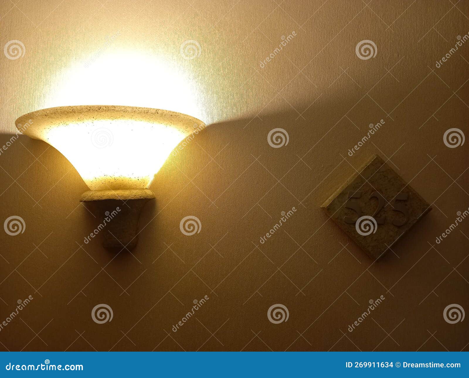 Hotel Room Number with Dim Corridor Lights Stock Photo - Image of ...