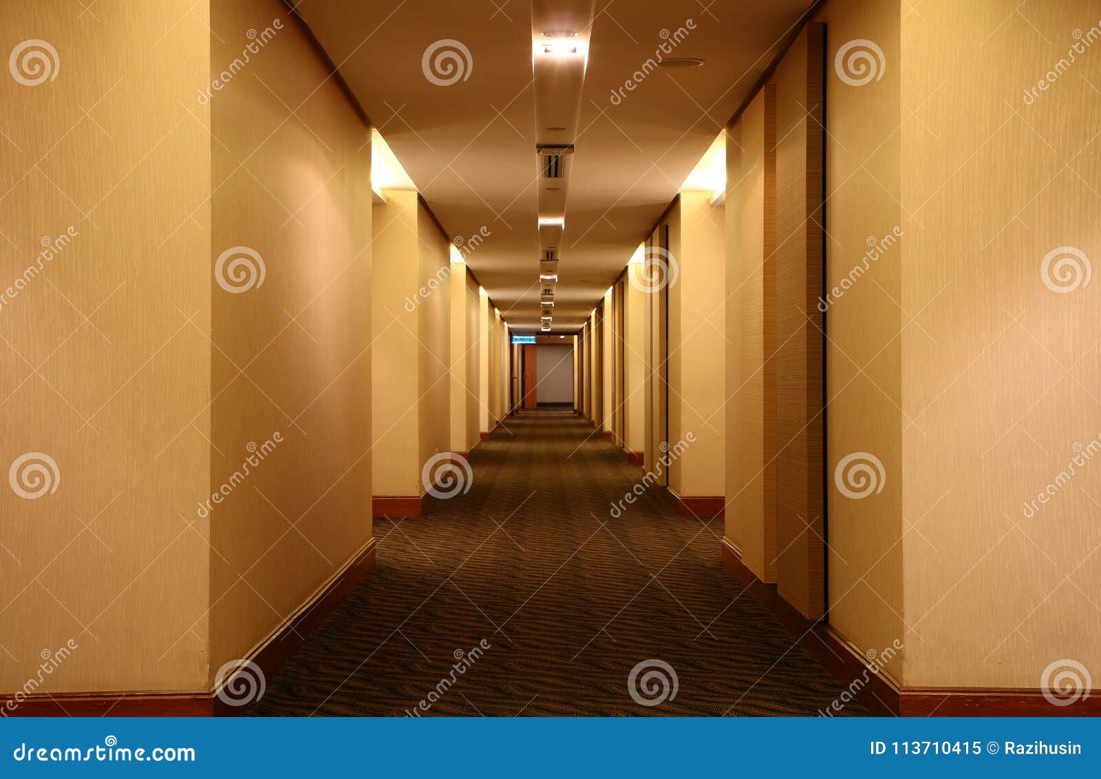 Hotel Room Perspective Corridor View Stock Image - Image of apartment ...
