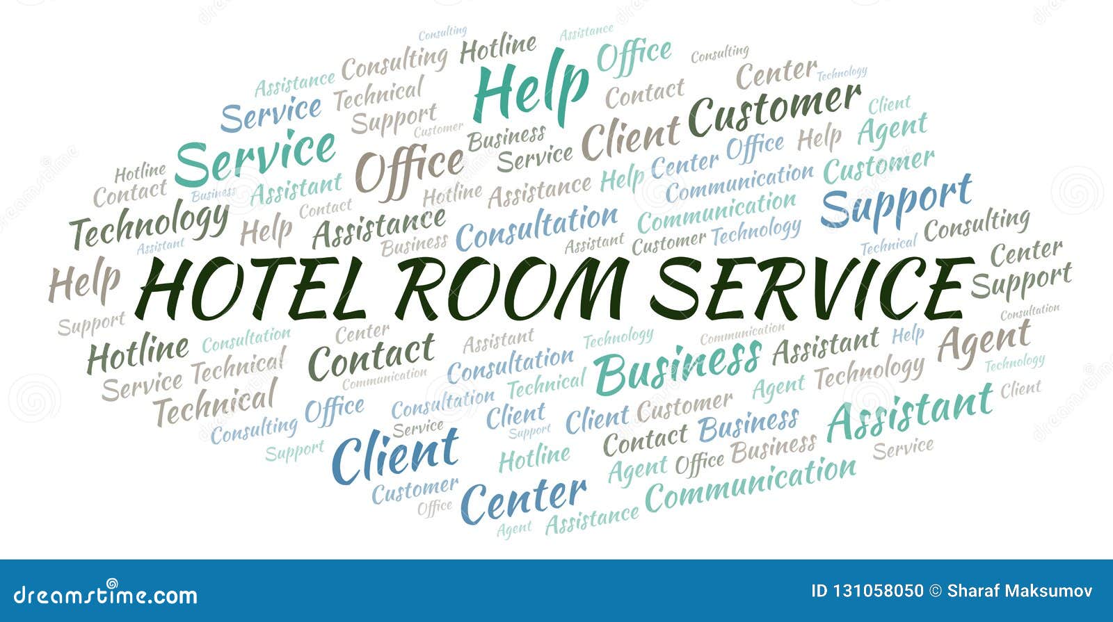 Hotel Room Service Word Cloud. Stock Illustration - Illustration of ...