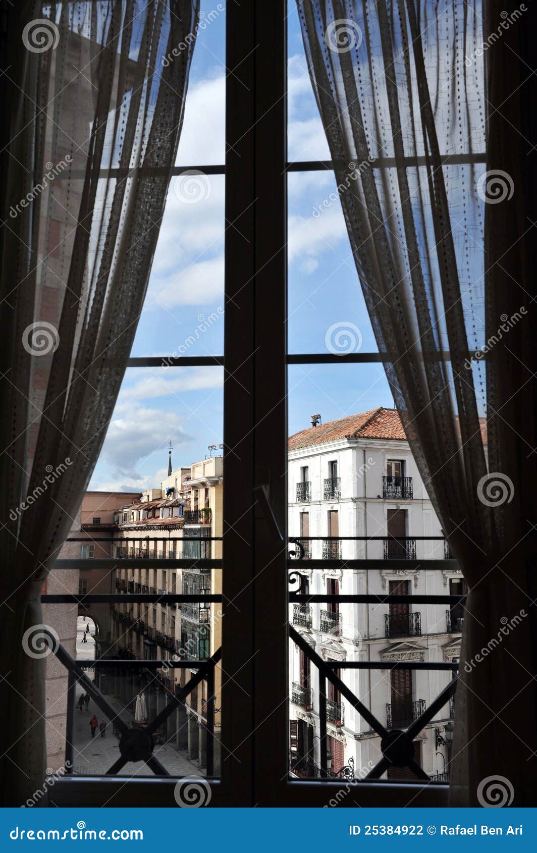 Hotel Room Window in Madrid Stock Photo - Image of horse, european ...
