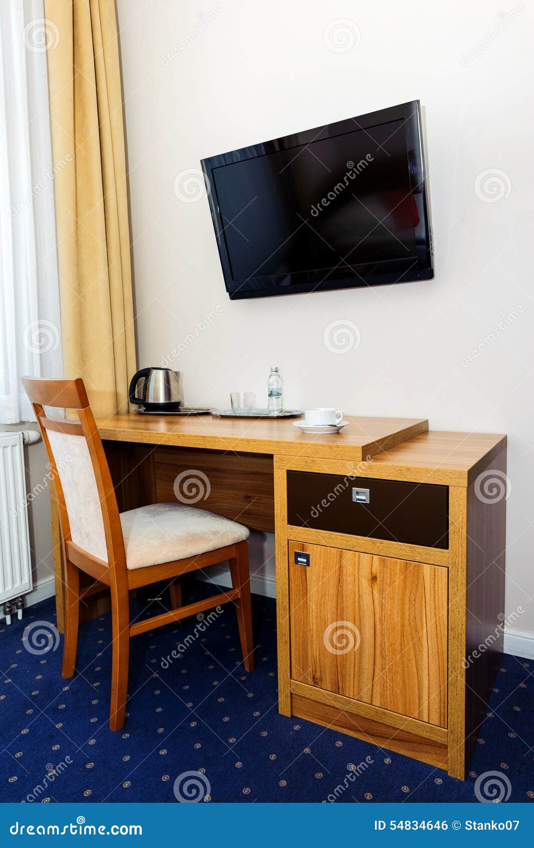 Hotel room work desk stock photo. Image of exclusive - 54834646