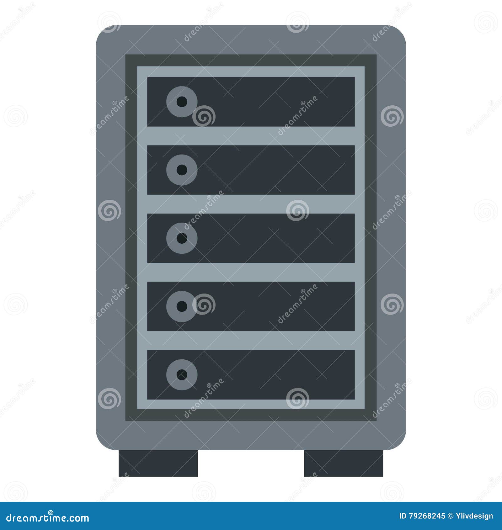 Hotel Safe Icon, Flat Style Stock Vector - Illustration of business ...