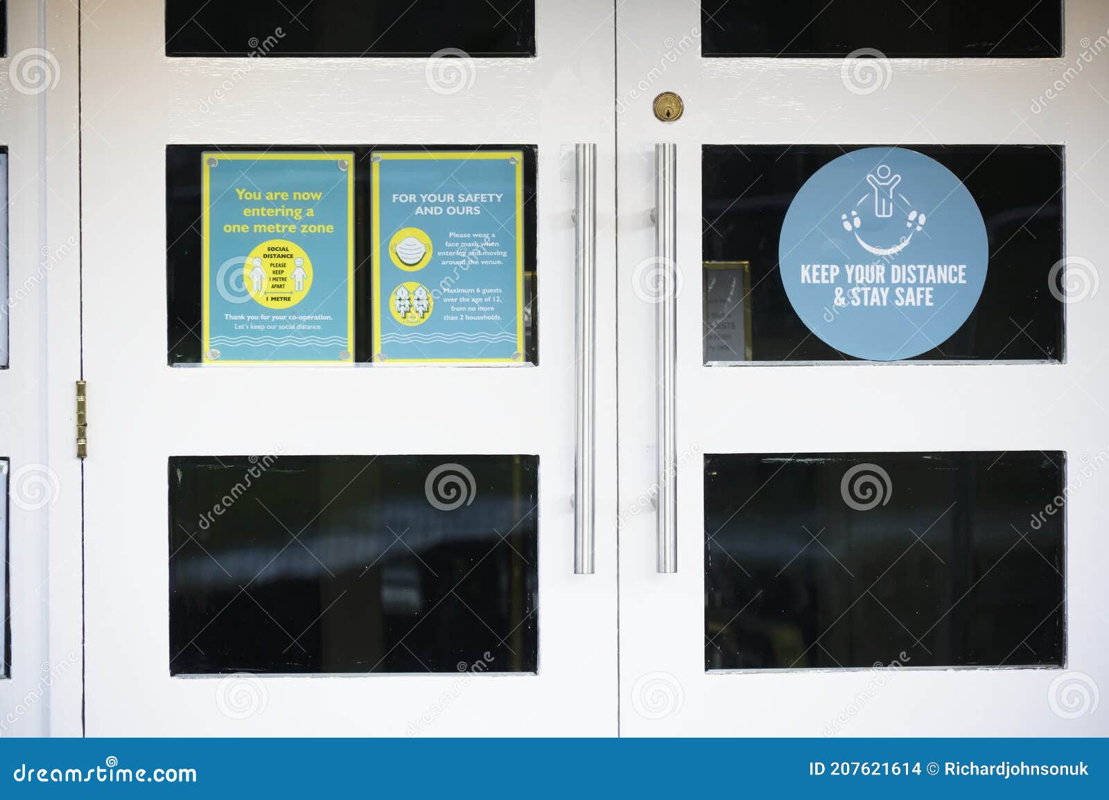 Hotel Safe Rules Sign at Entrance for Covid-19 Stock Photo - Image of ...