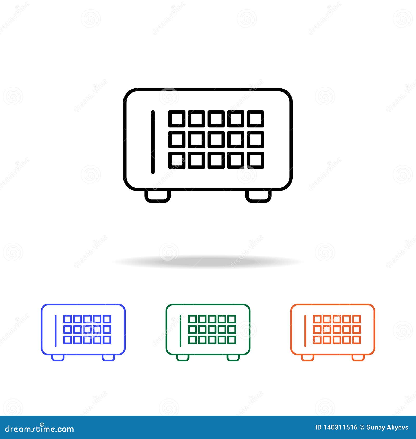 Hotel Safeicon. Elements of Simple Web Icon in Multi Color. Premium ...