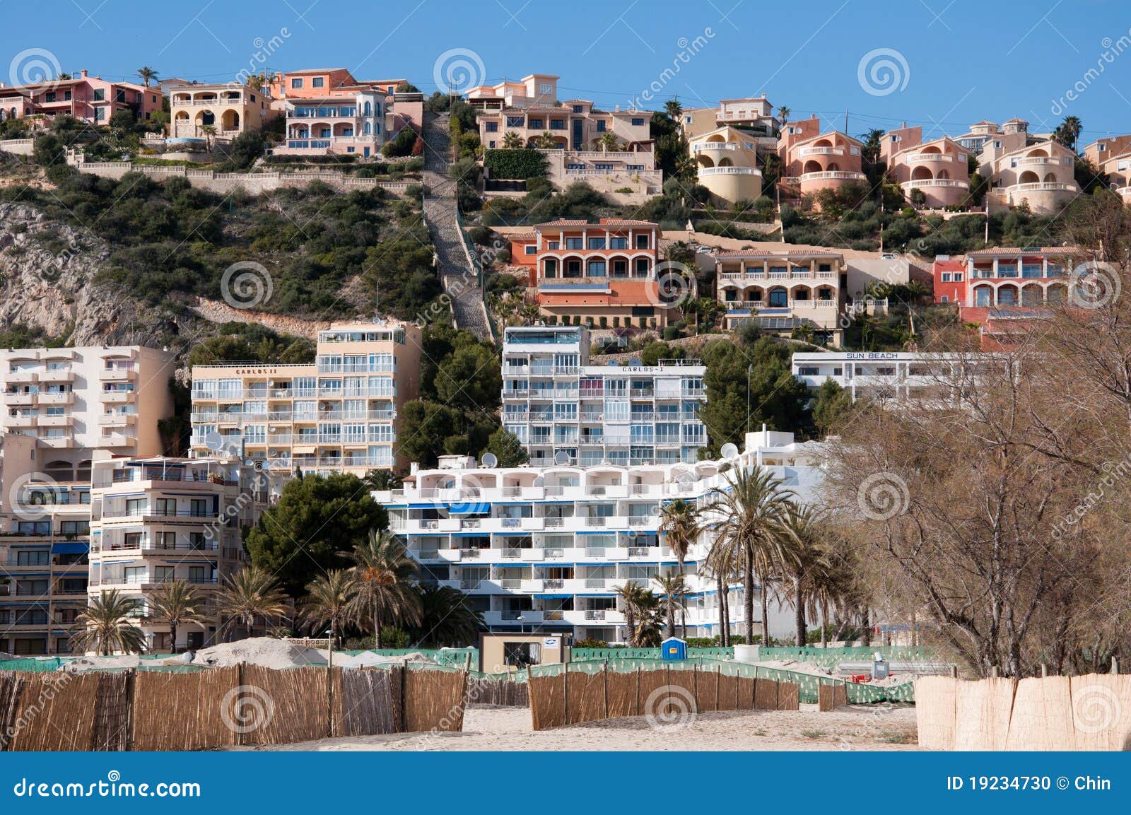 Hotel Scenery of Santa Ponsa, Majorca, Spain Stock Photo - Image of ...