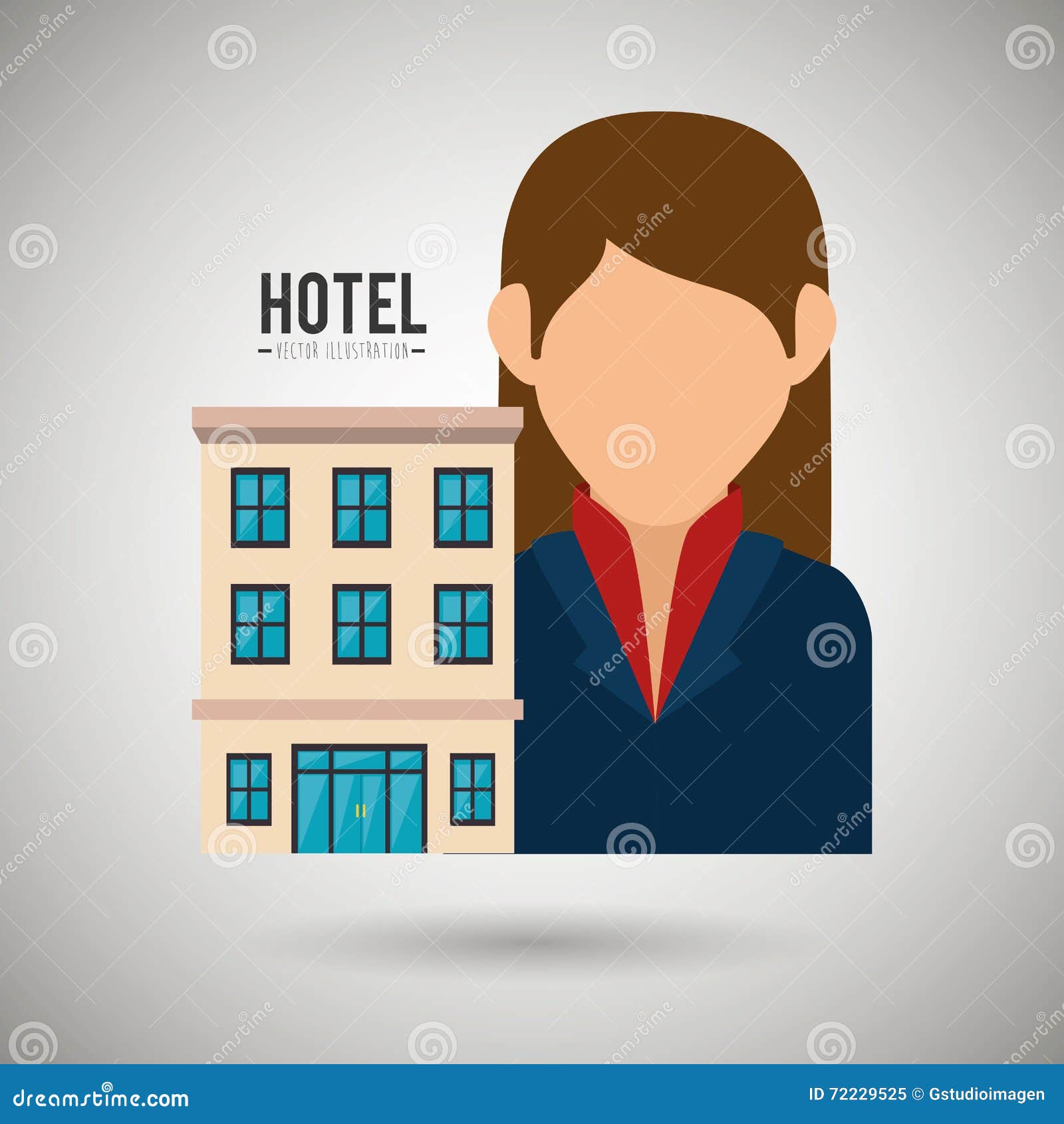 Hotel service design stock illustration. Illustration of service - 72229525