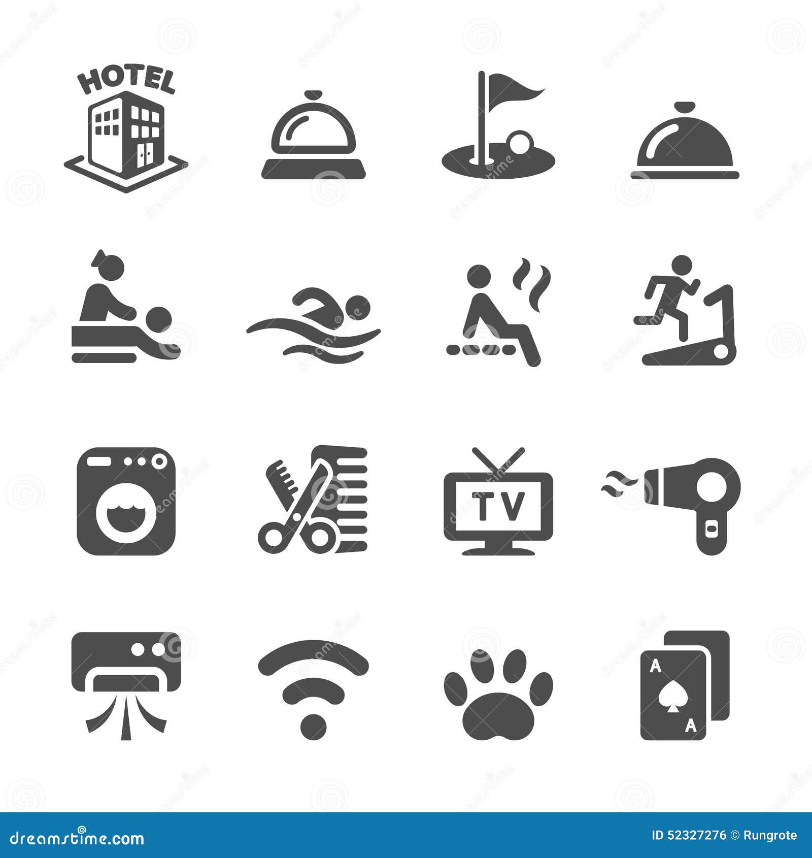 Hotel Service Icon Set 5, Vector Eps10 Stock Vector - Illustration of ...