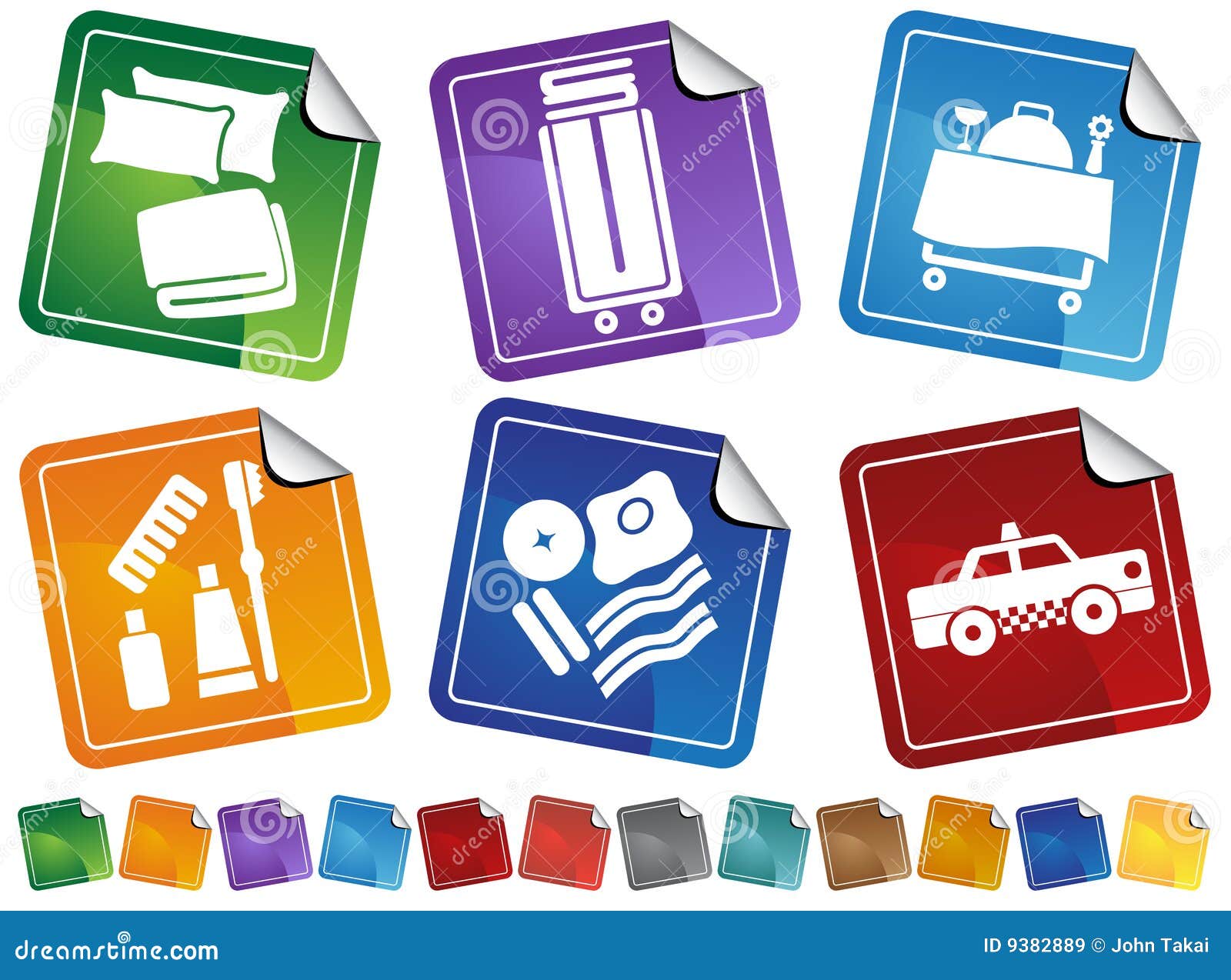 Set Hotel Service Bell, Bathtub, Staircase And House Plan Icon. Vector ...