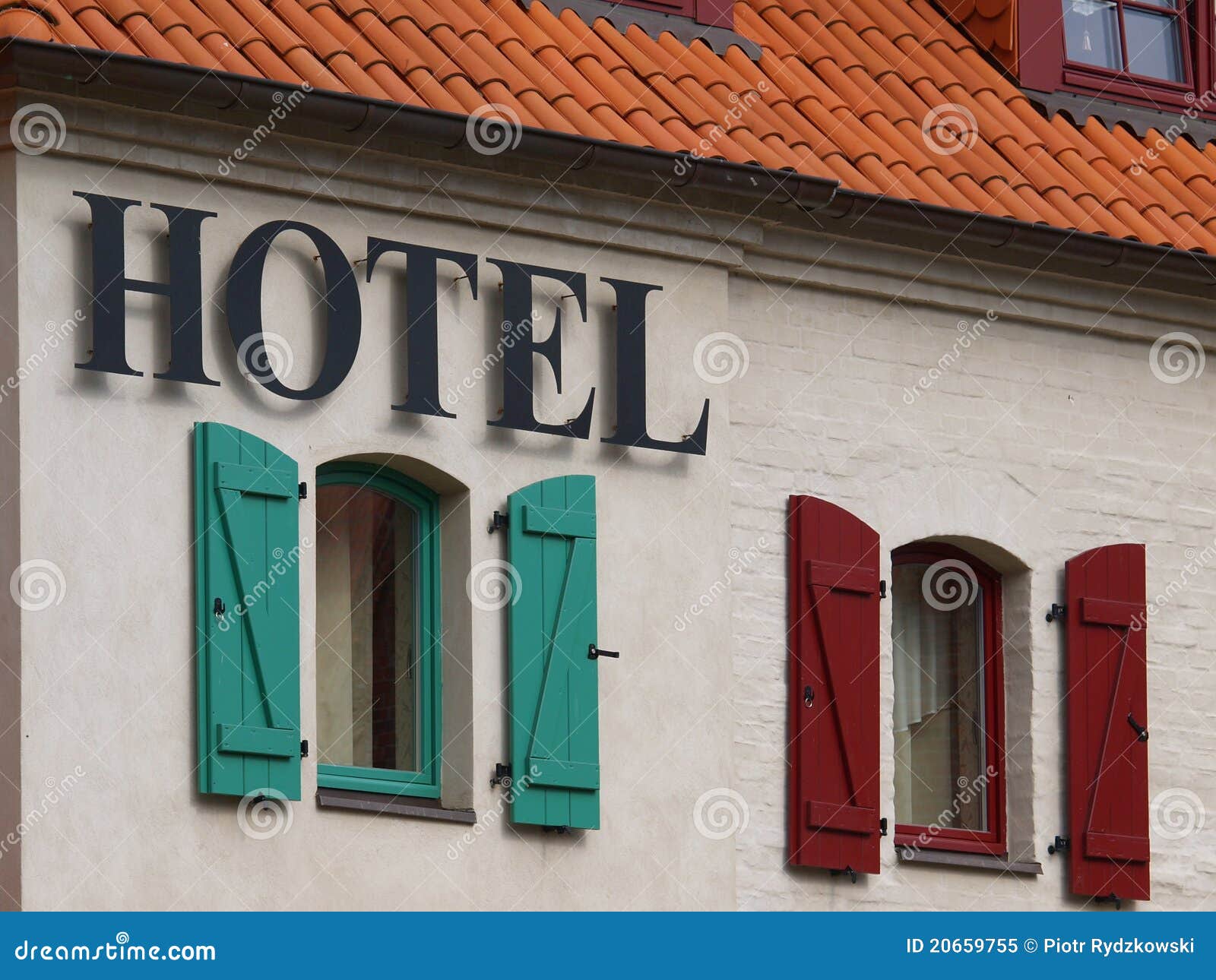 Hotel sign stock image. Image of windows, generic, accommodation - 20659755