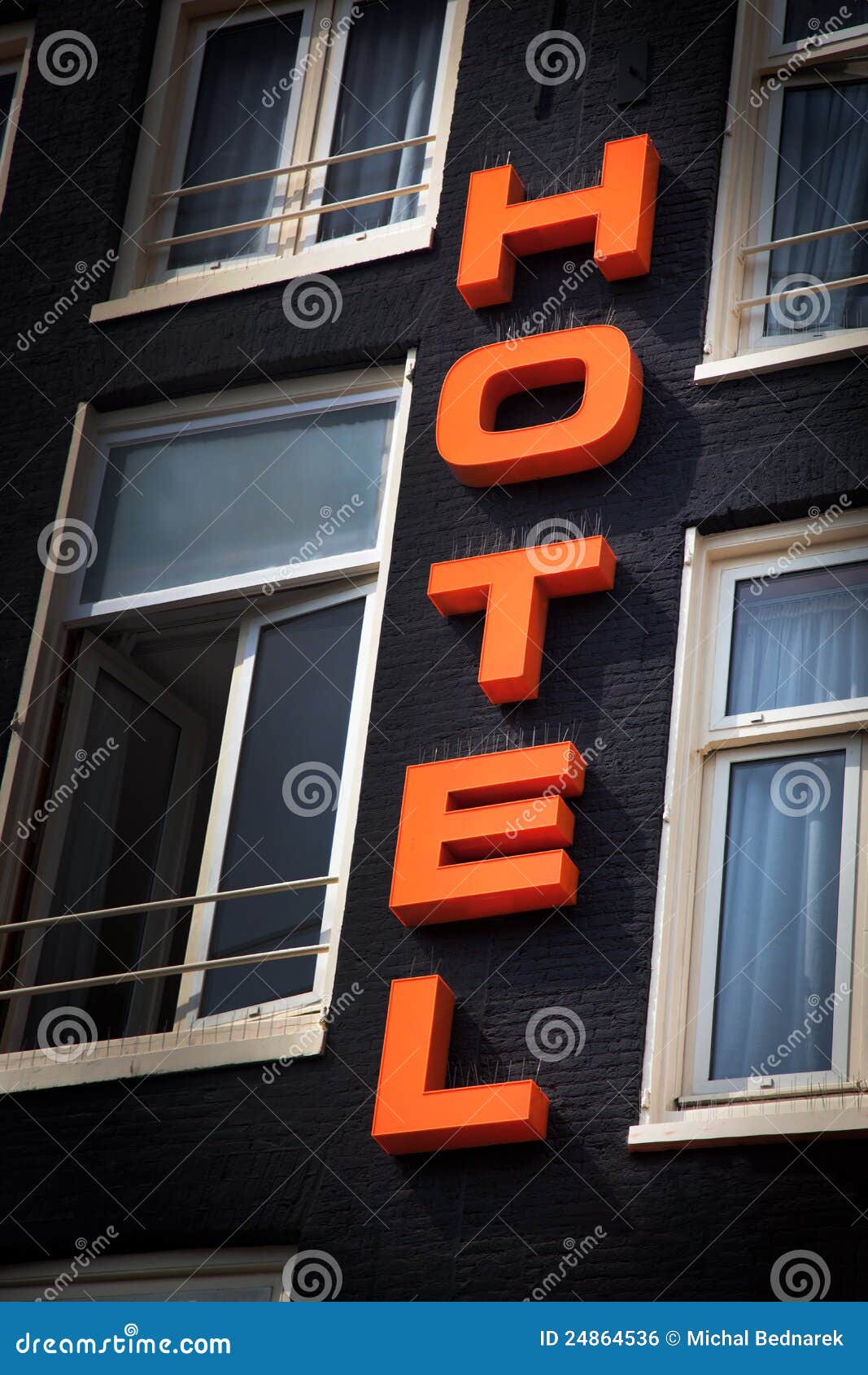 HOTEL sign stock photo. Image of city, hospitality, hotel - 24864536