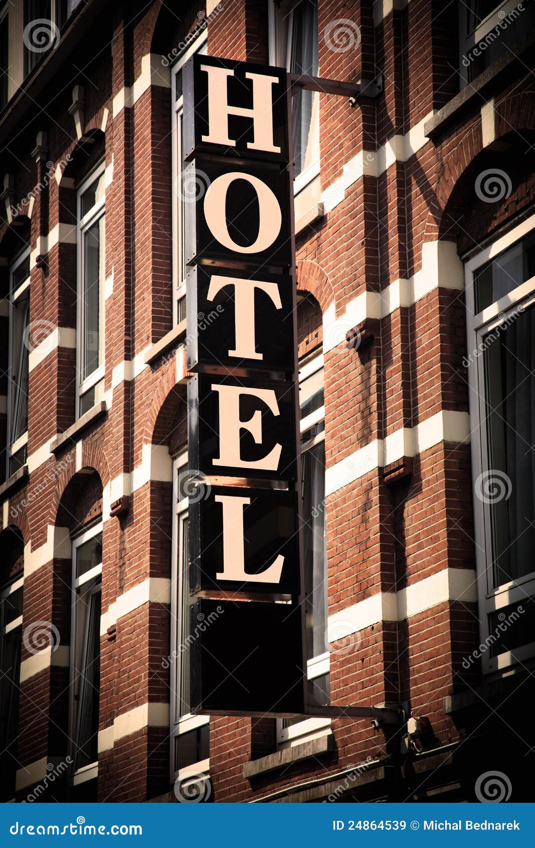 HOTEL sign stock image. Image of black, vacation, europe - 24864539
