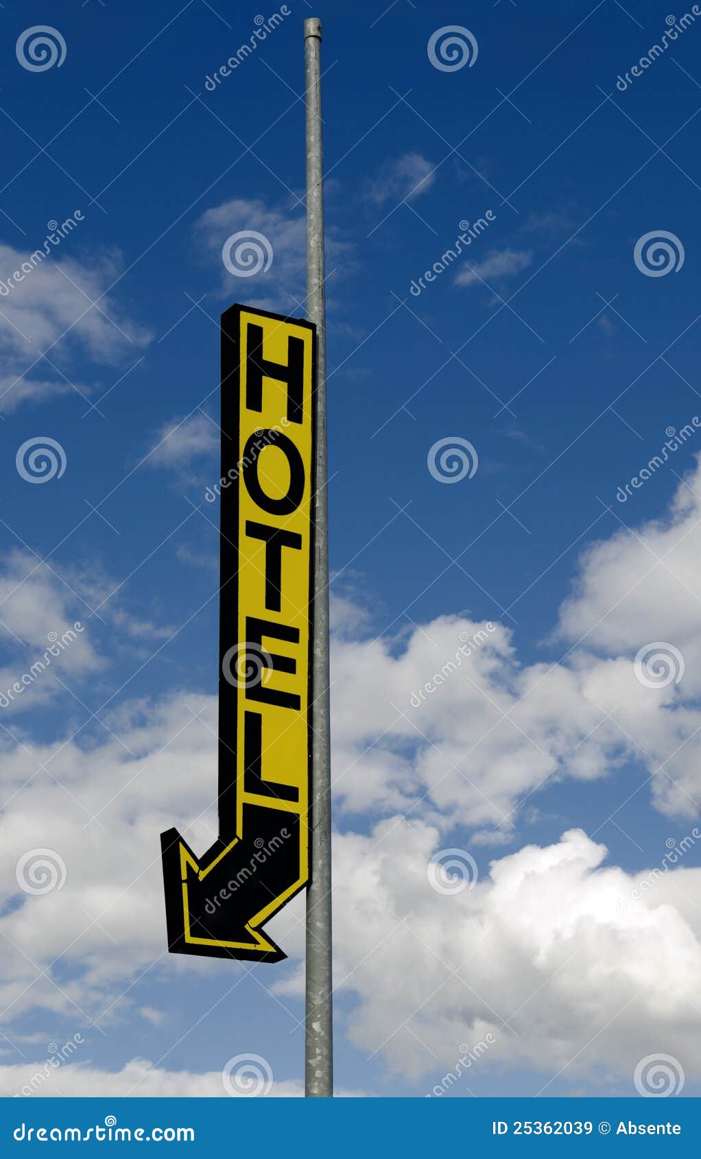 Hotel sign stock image. Image of arrow, signage, accommodation - 25362039