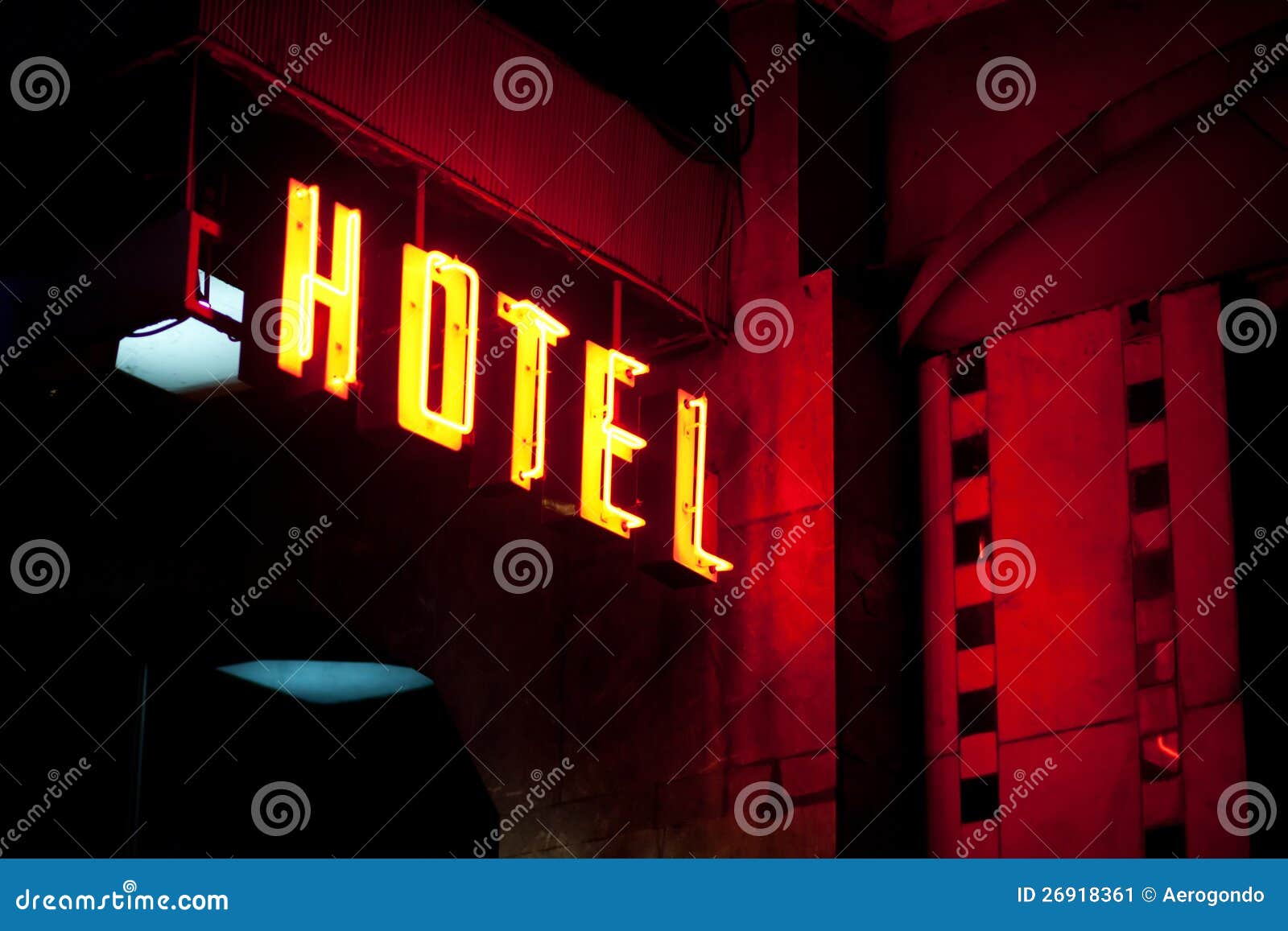 Hotel sign stock image. Image of street, city, letters - 26918361