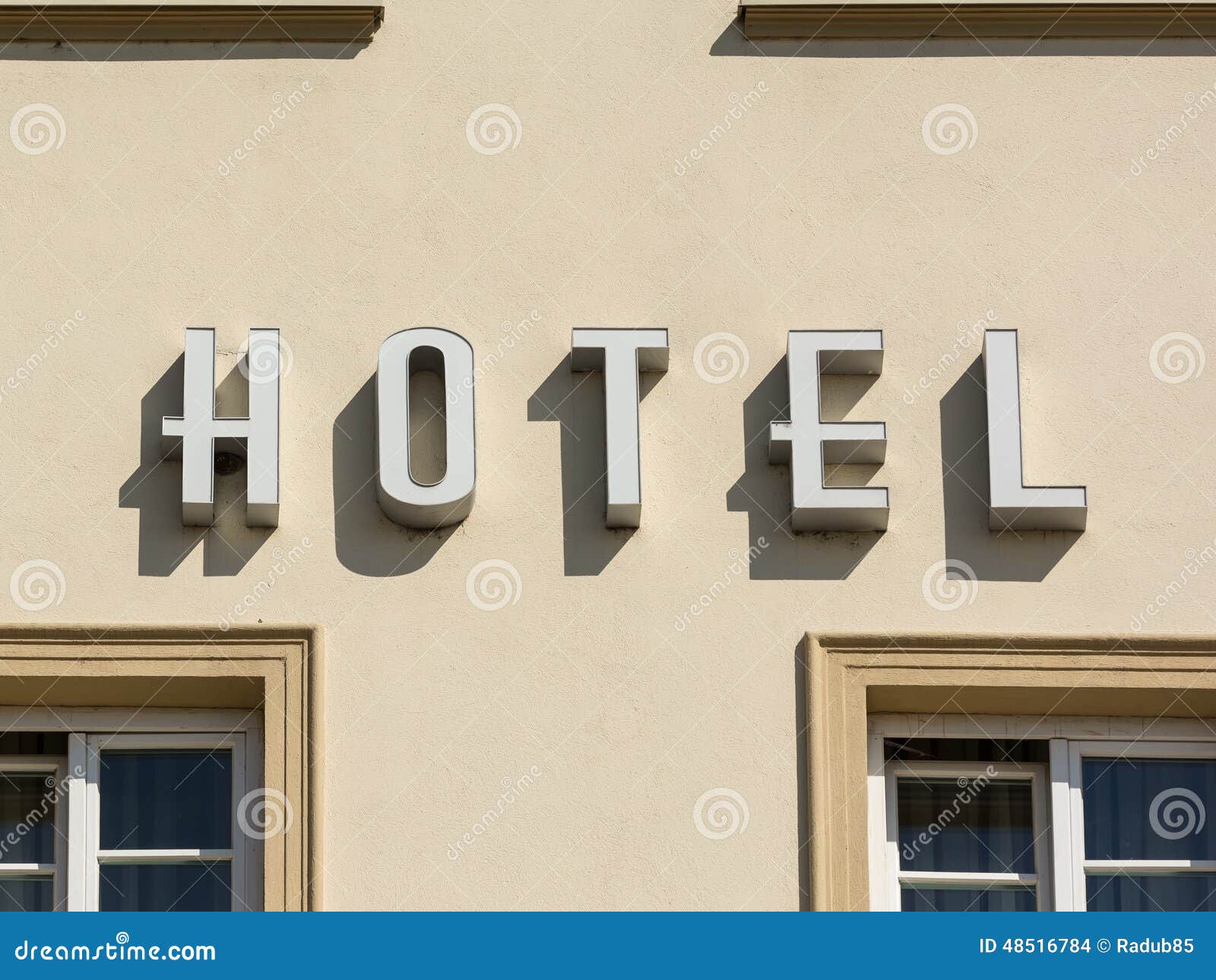 Hotel Sign on Building stock photo. Image of business - 48516784