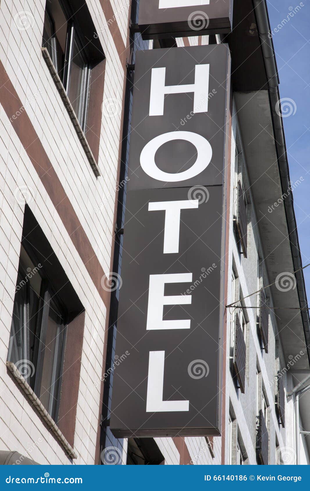 Hotel Sign stock photo. Image of entrance, slant, building - 66140186