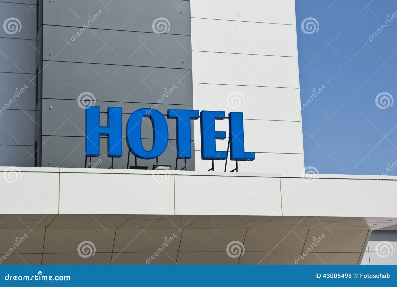 Hotel sign stock photo. Image of structure, lodging, blue - 43005498