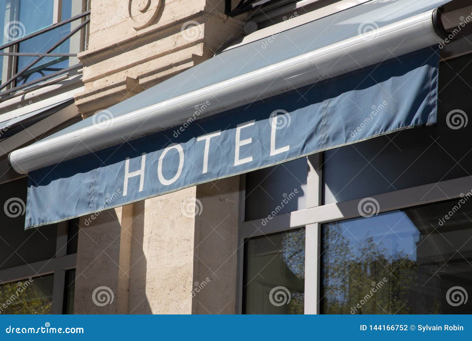 Hotel Sign at the Entrance of Cozy Accommodation Stock Photo - Image of ...
