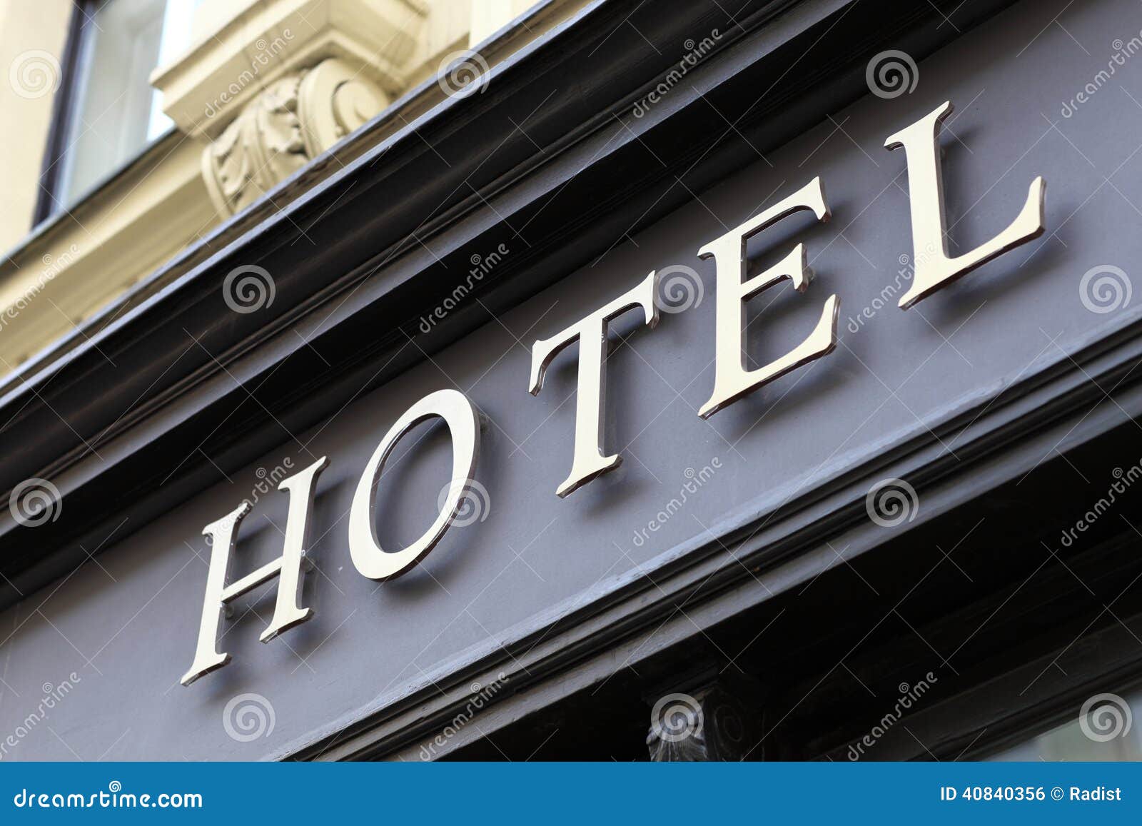 Hotel sign stock photo. Image of commercial, advertise - 40840356