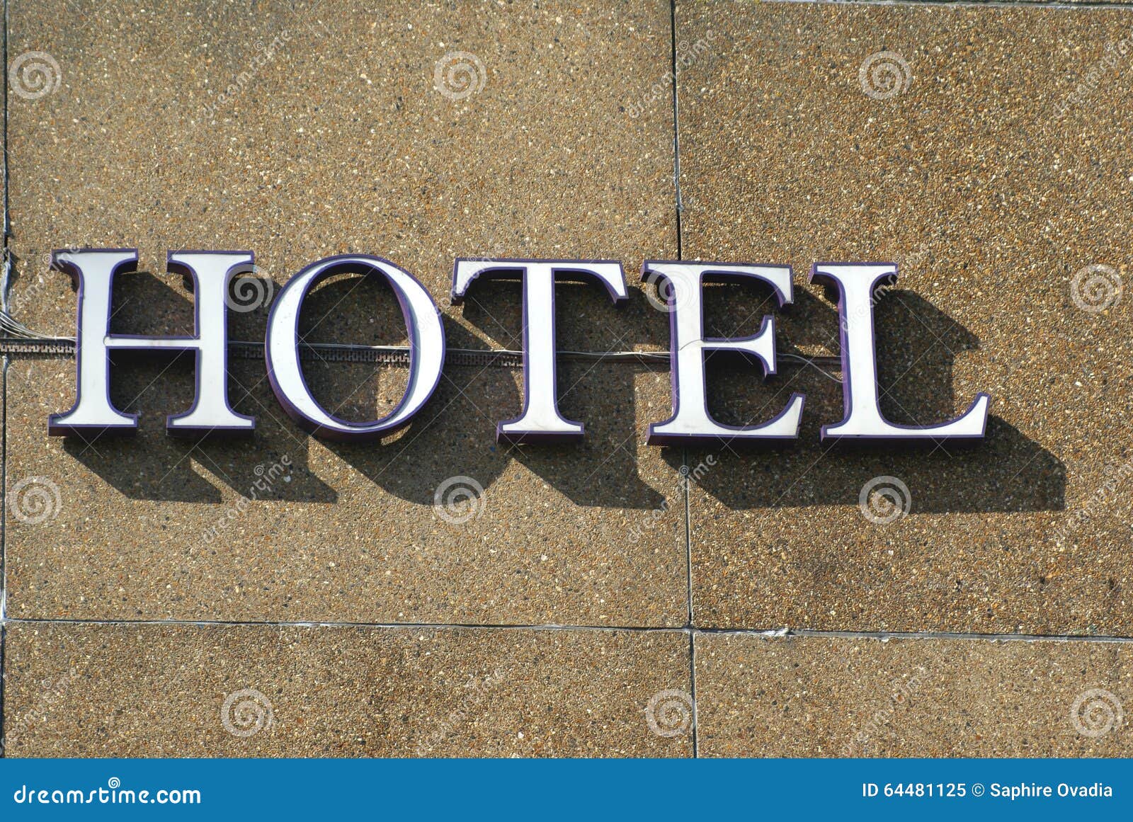 Hotel sign stock image. Image of electricity, direction - 64481125