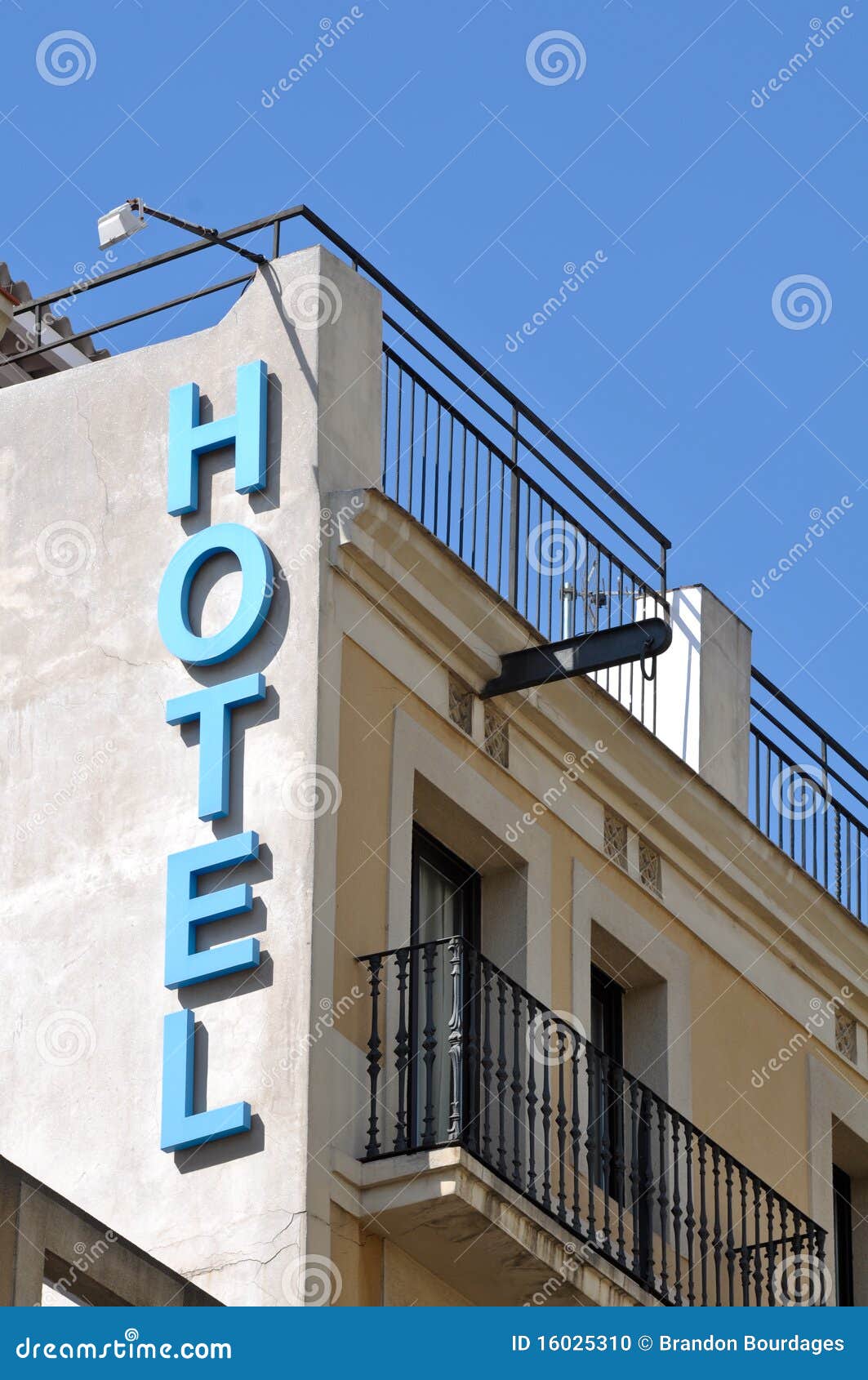 Hotel Sign on Old Building stock photo. Image of exterior - 16025310