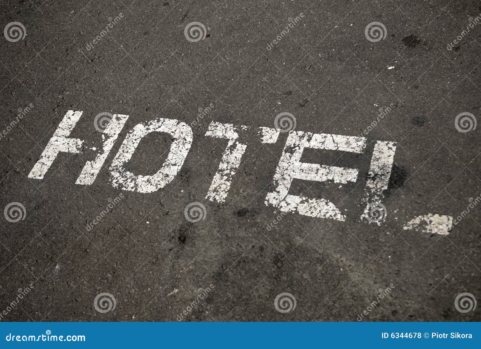 Hotel sign on street stock photo. Image of plain, asphalt - 6344678