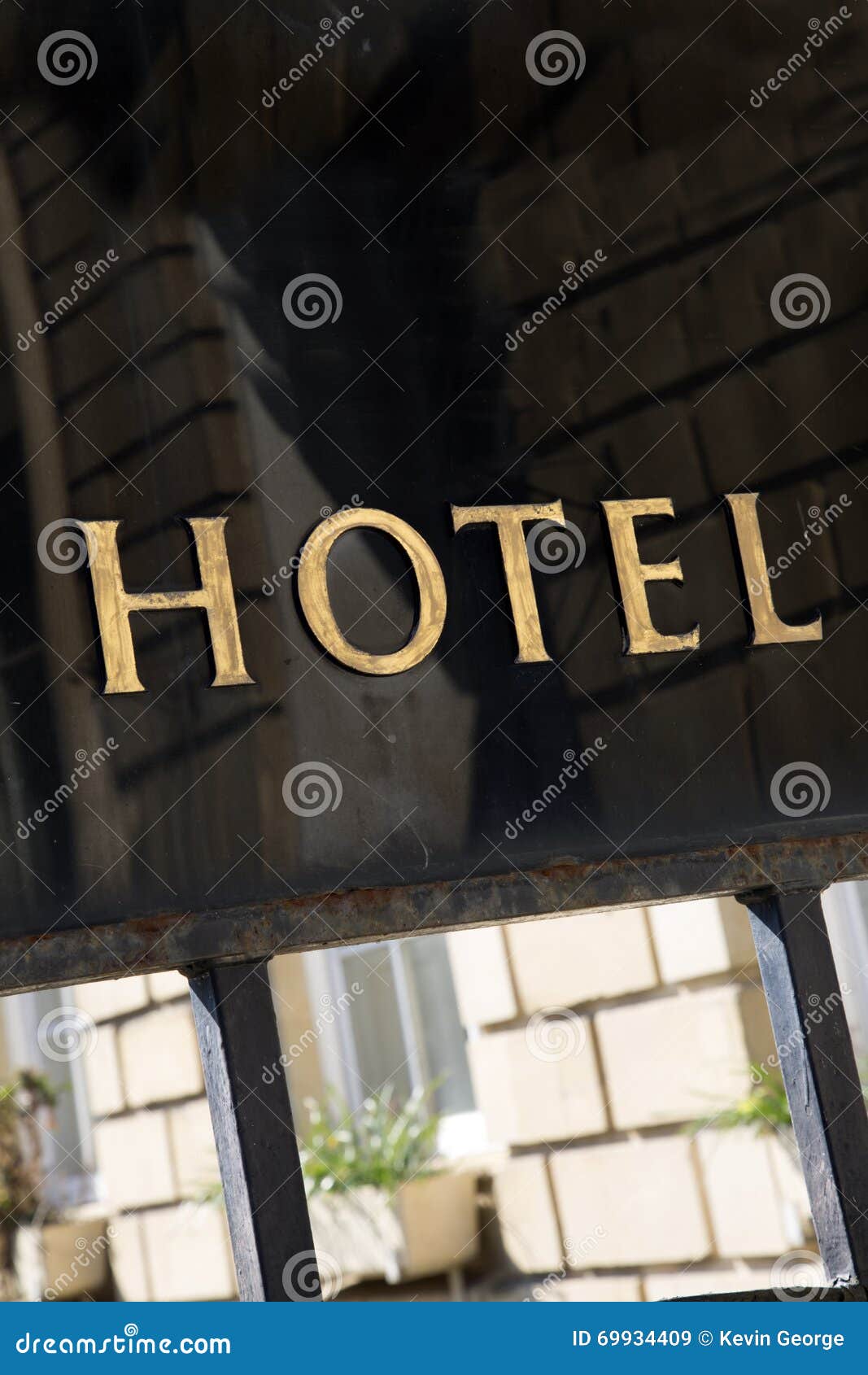 Hotel Sign stock image. Image of black, accommodation - 69934409