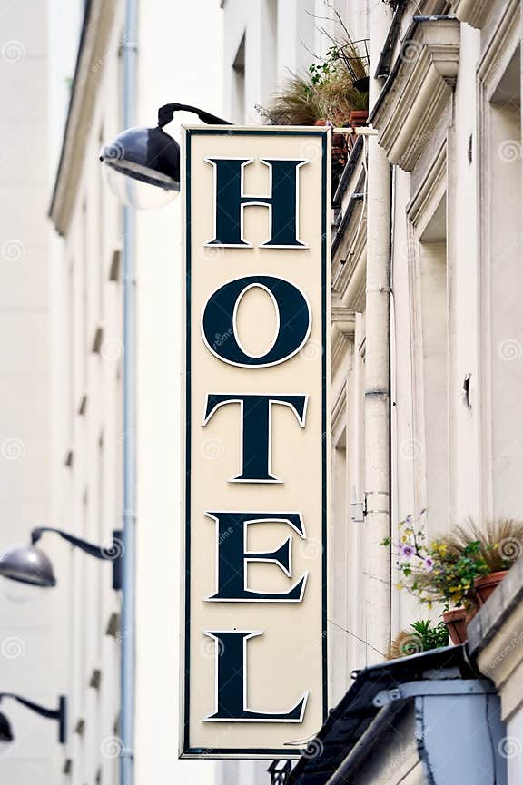 Hotel signboard stock image. Image of retro, publicity - 21432019