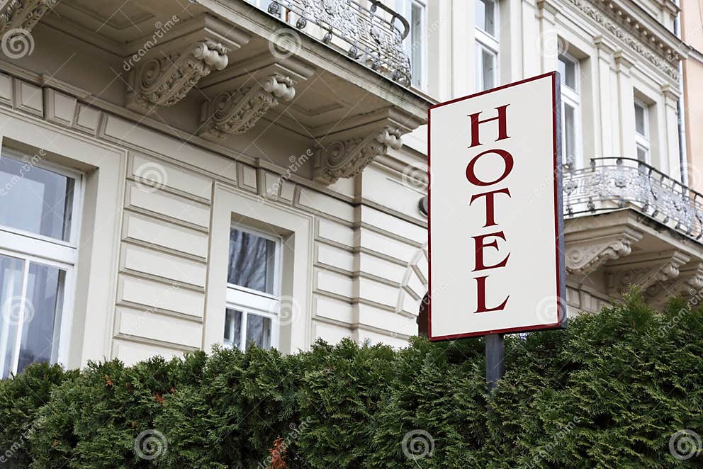 Hotel signboard stock image. Image of text, hospitality - 24552133