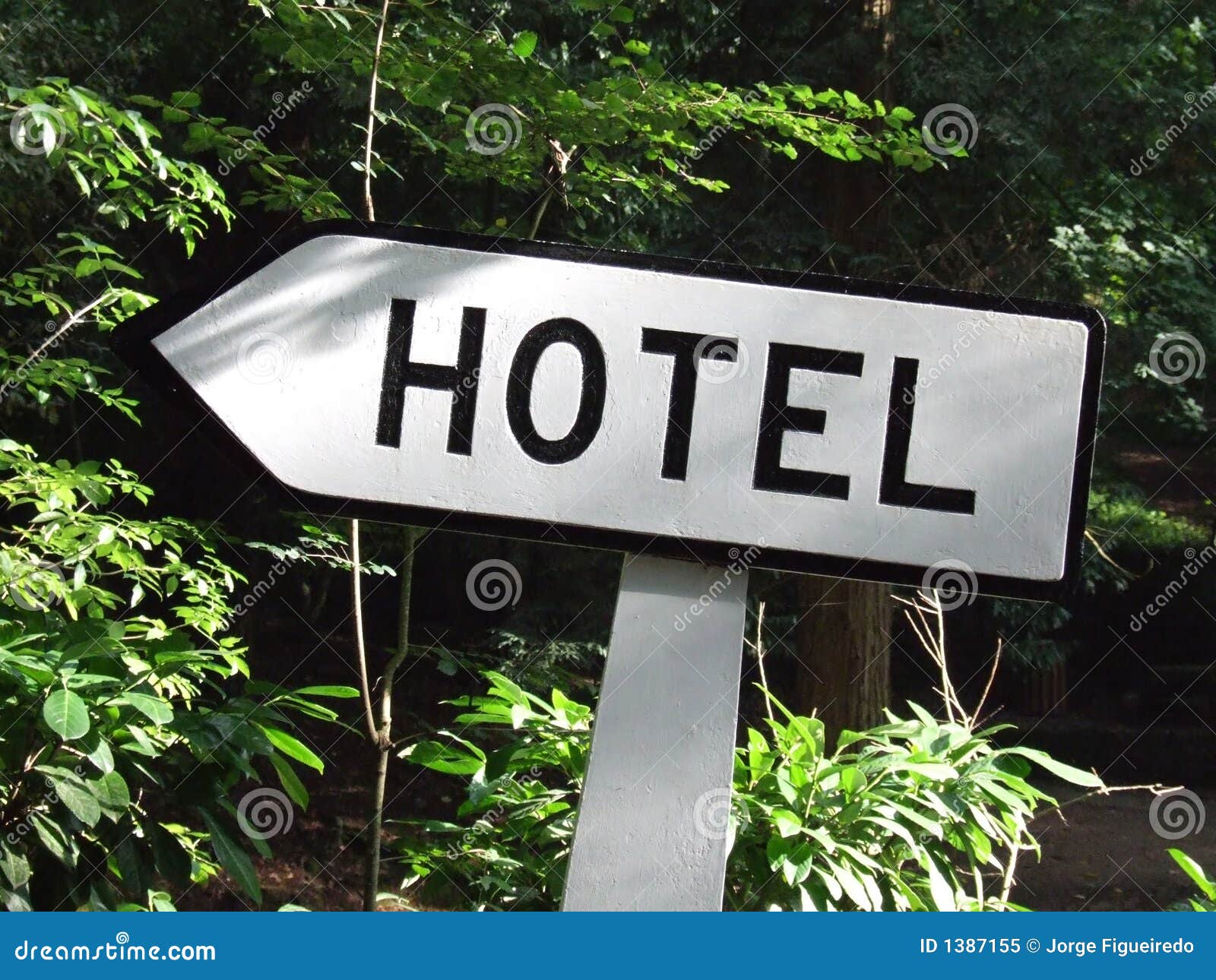 Hotel Signpost stock image. Image of trees, antique, signpost - 1387155