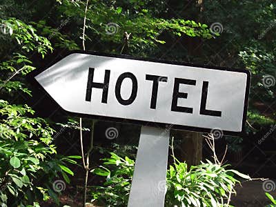 Hotel Signpost stock image. Image of trees, antique, signpost - 1387155