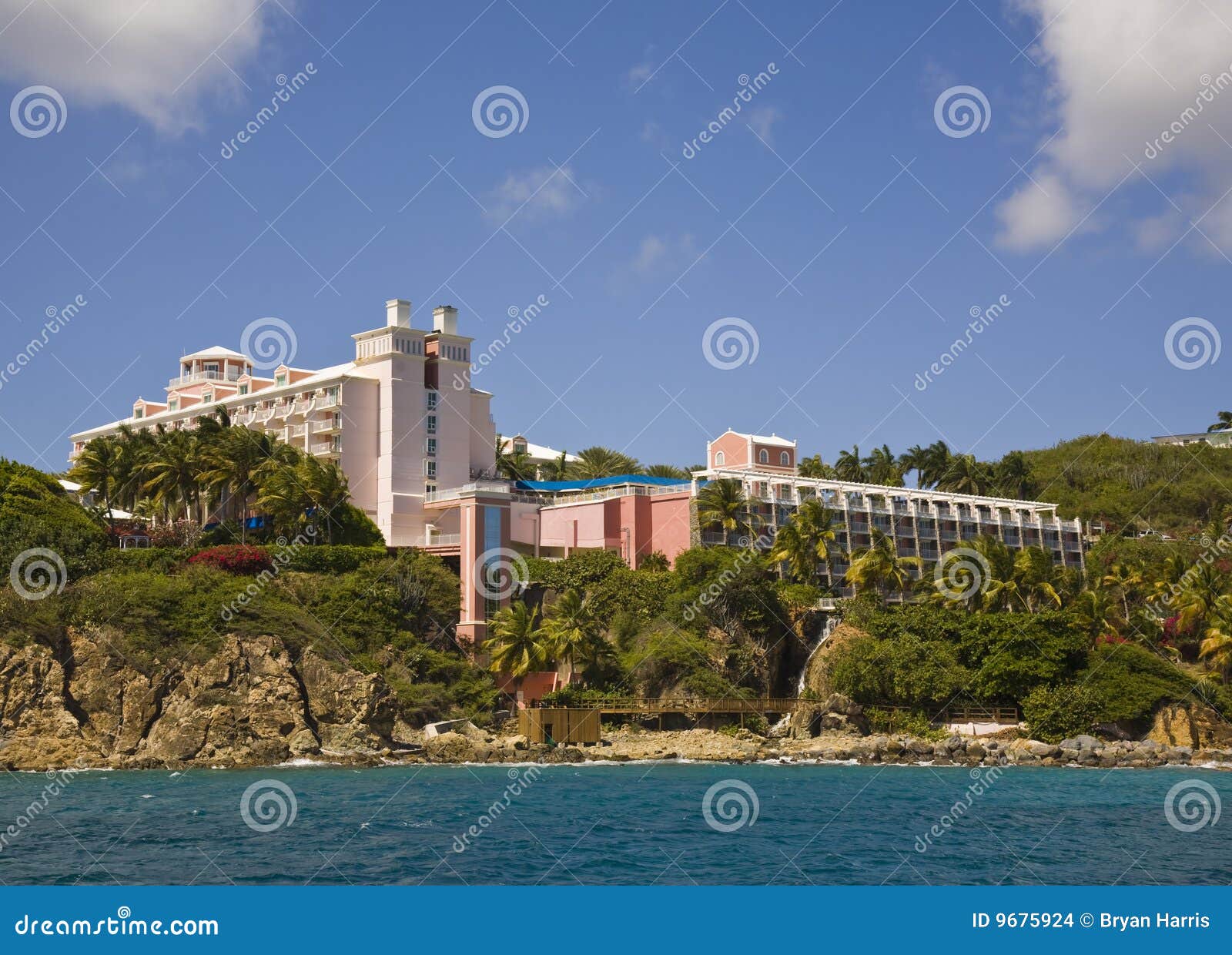 Hotel in St. Thomas stock photo. Image of usvi, overlook - 9675924