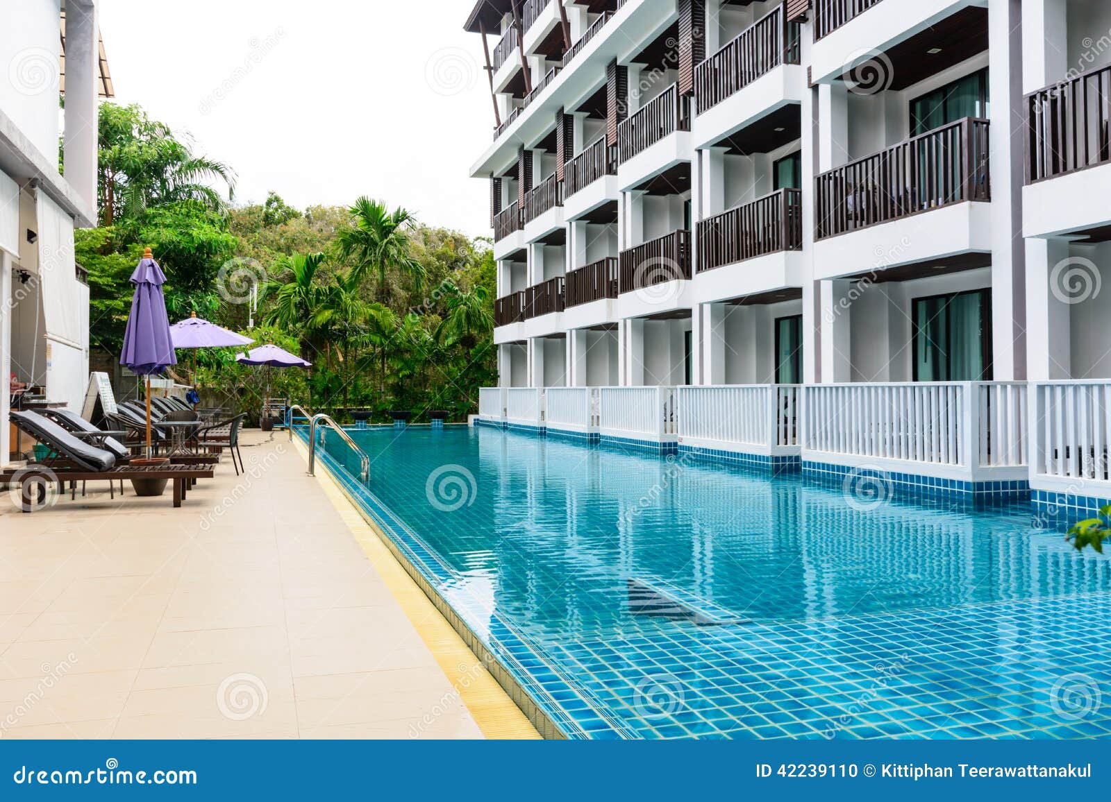 Hotel with swimming pool stock photo. Image of privacy - 42239110