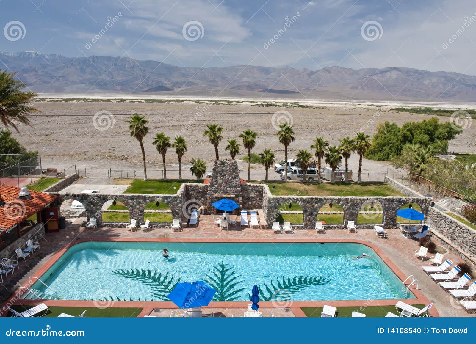 Hotel Swimming Pool and Desert Stock Photo - Image of arid, barren ...
