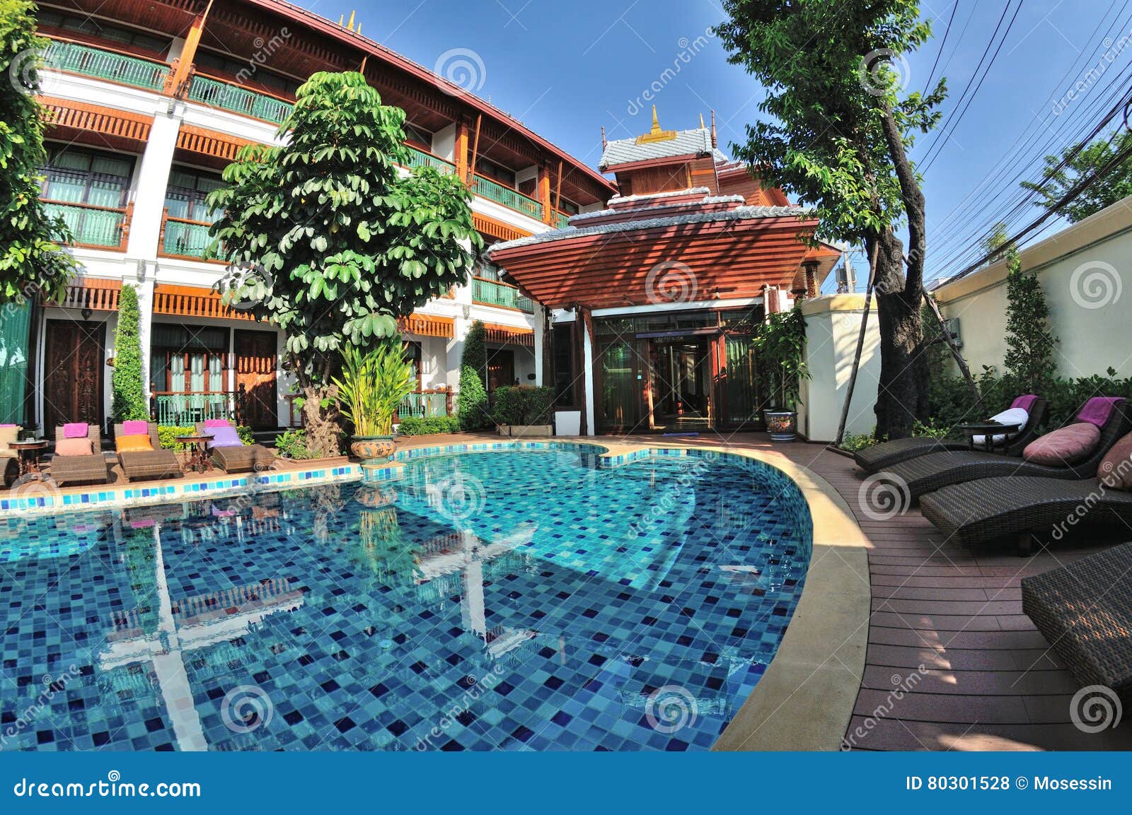 Hotel Swimming pool stock photo. Image of contemporary - 80301528