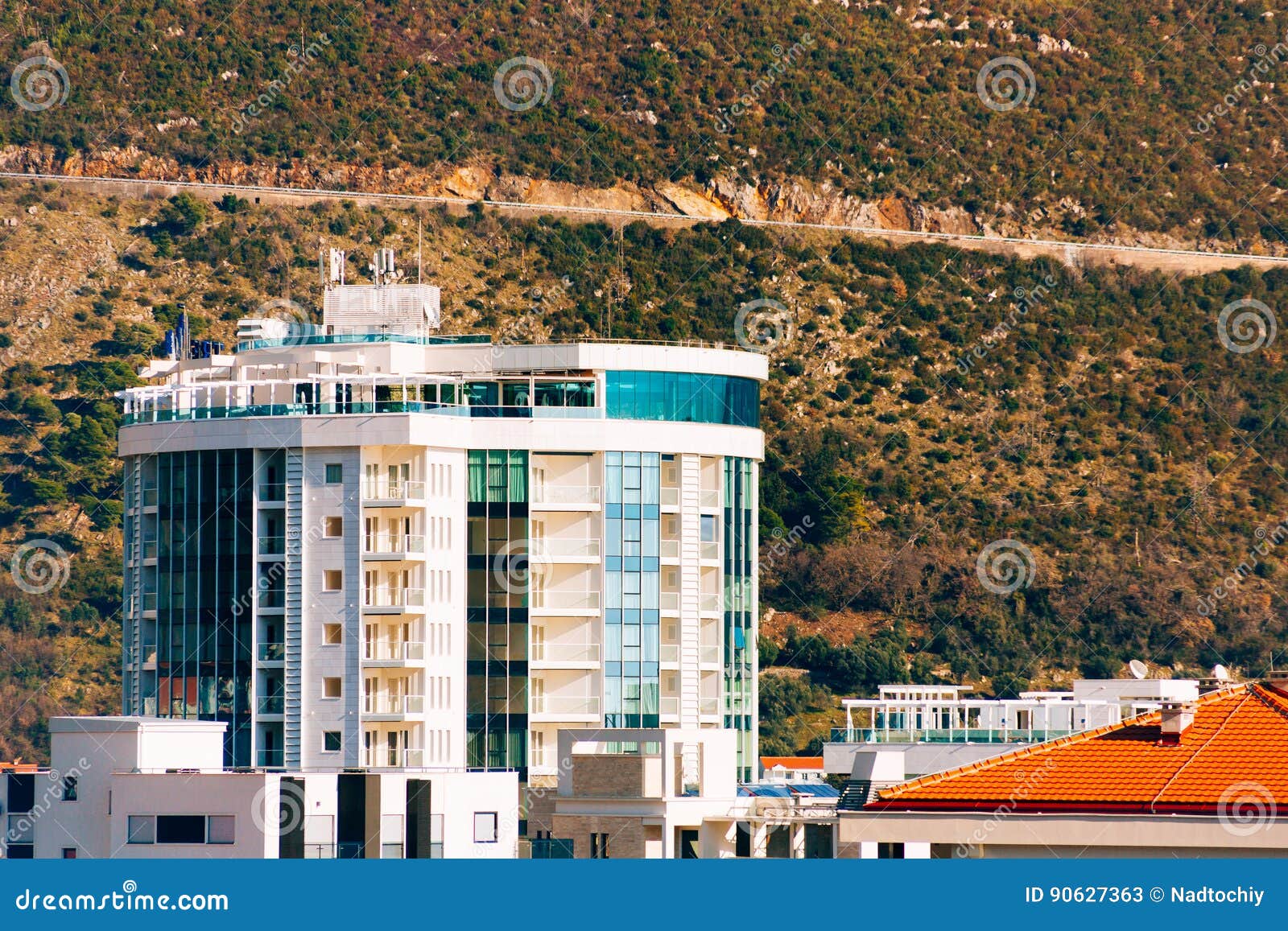 Hotel Tre Canne on the Coast Stock Image - Image of buildings, hall ...