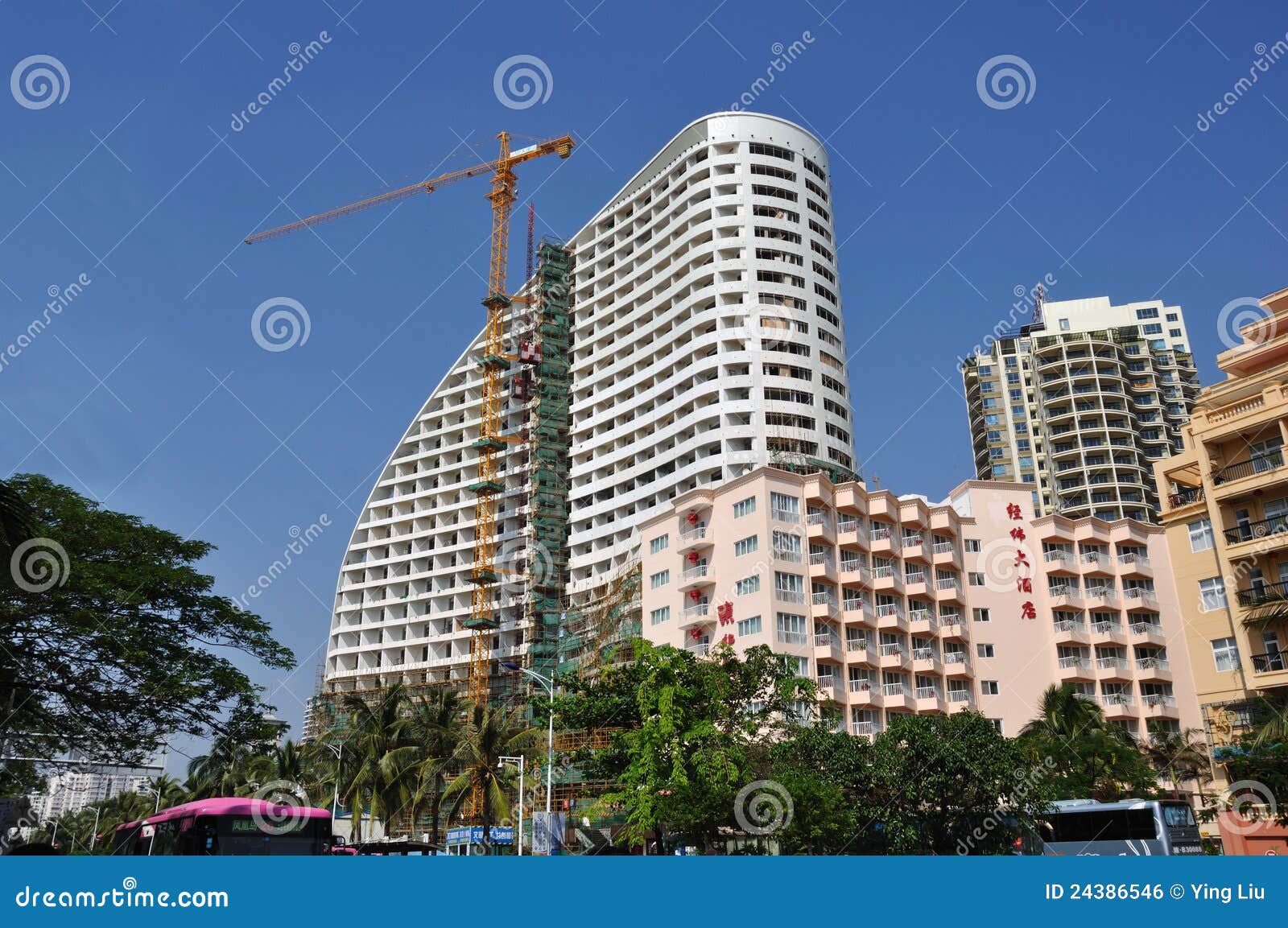 Hotel under construction editorial photo. Image of concrete - 24386546