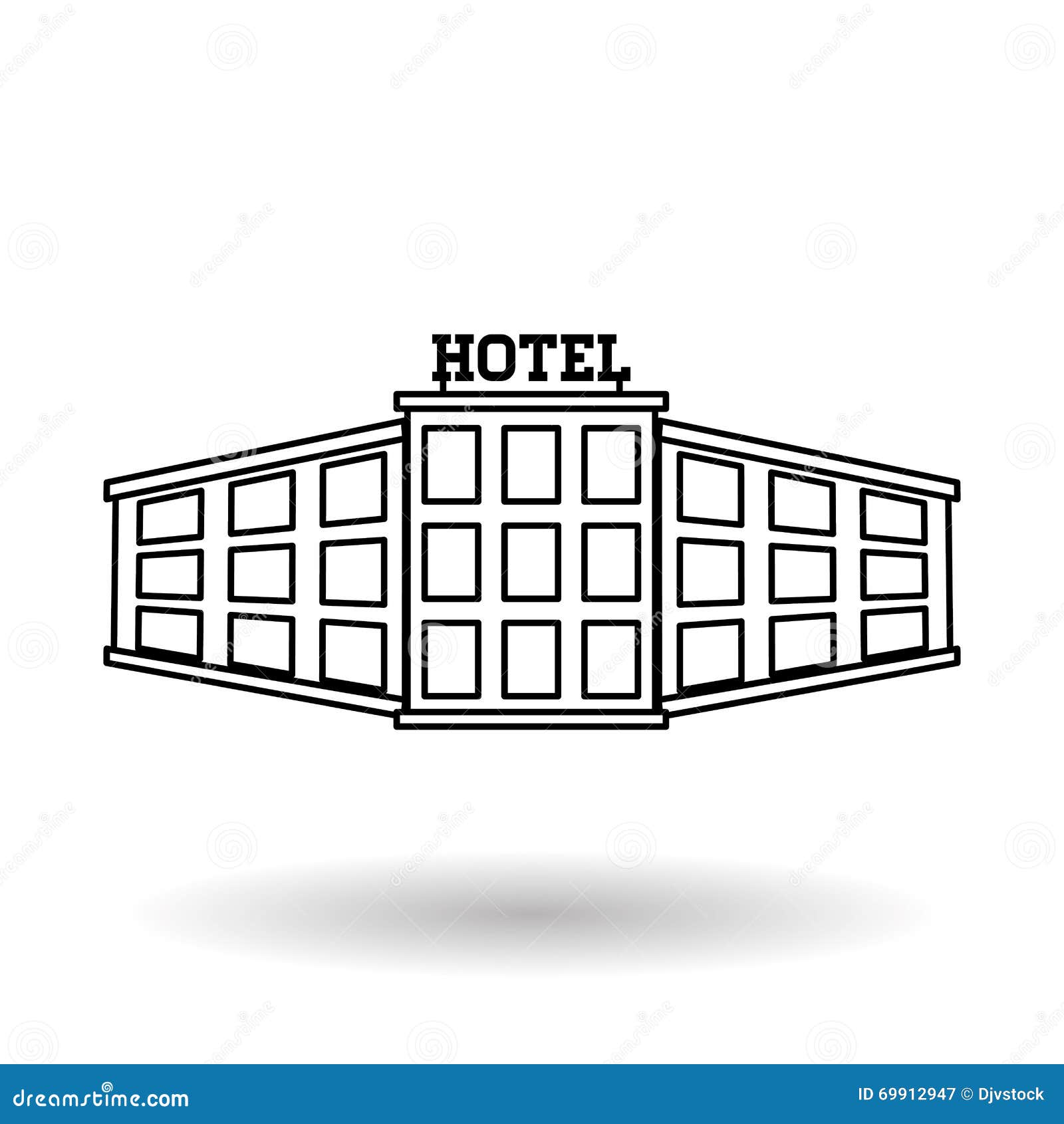 Hotel Vector Illustration , Vector Icon Stock Vector - Illustration of ...
