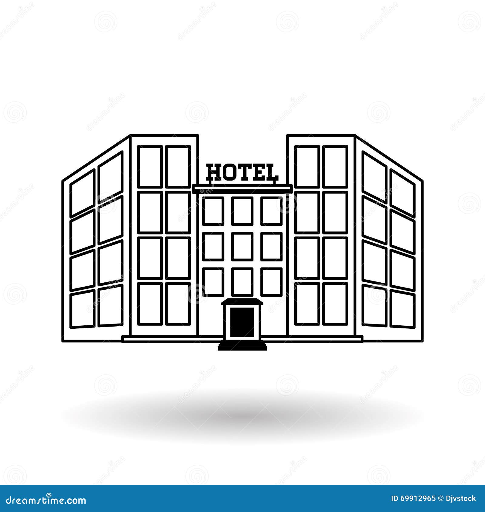 Hotel Vector Illustration , Vector Icon Stock Vector - Illustration of ...