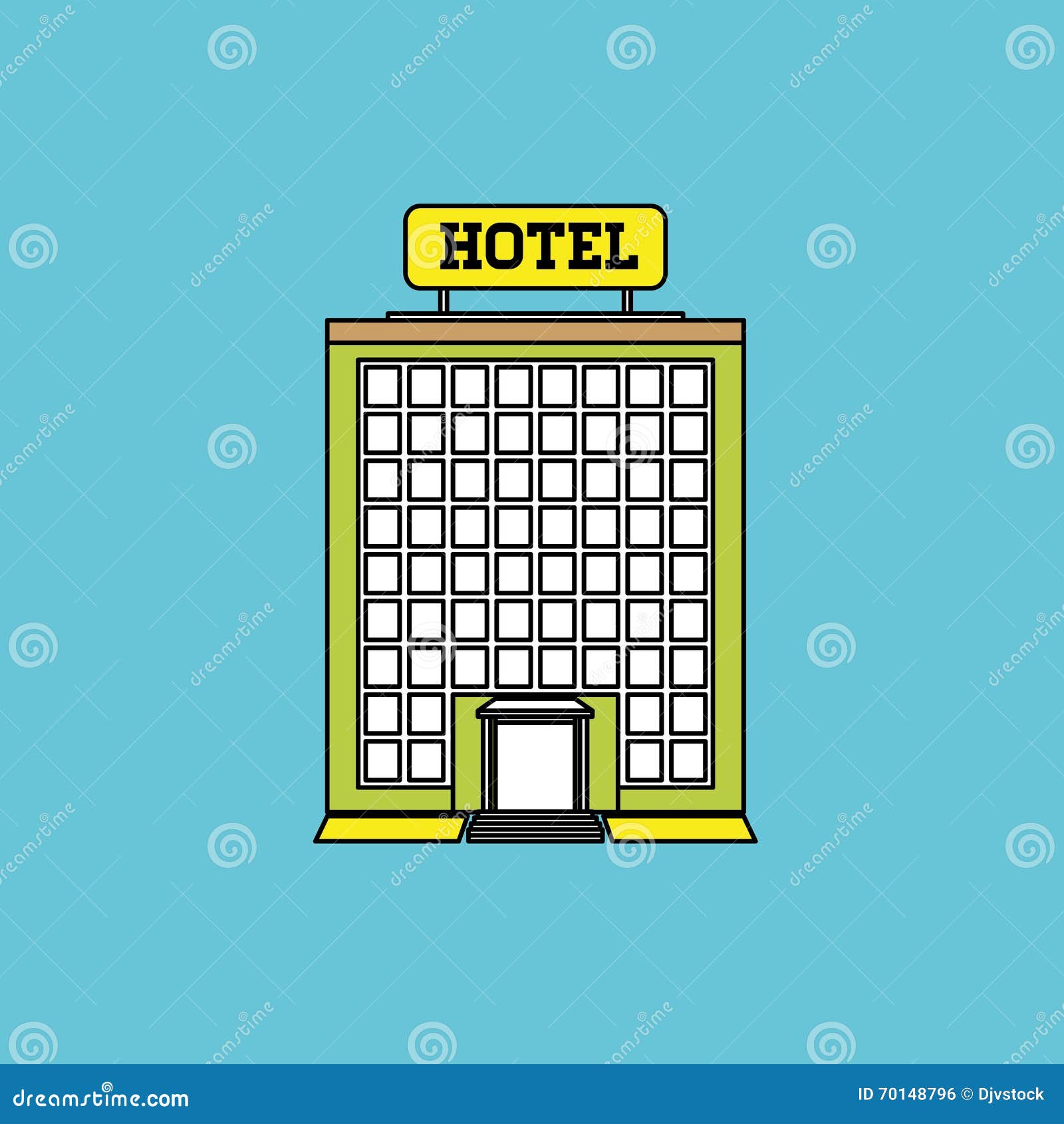 Hotel Vectorillustratie, Vectorpictogram Vector Illustratie ...
