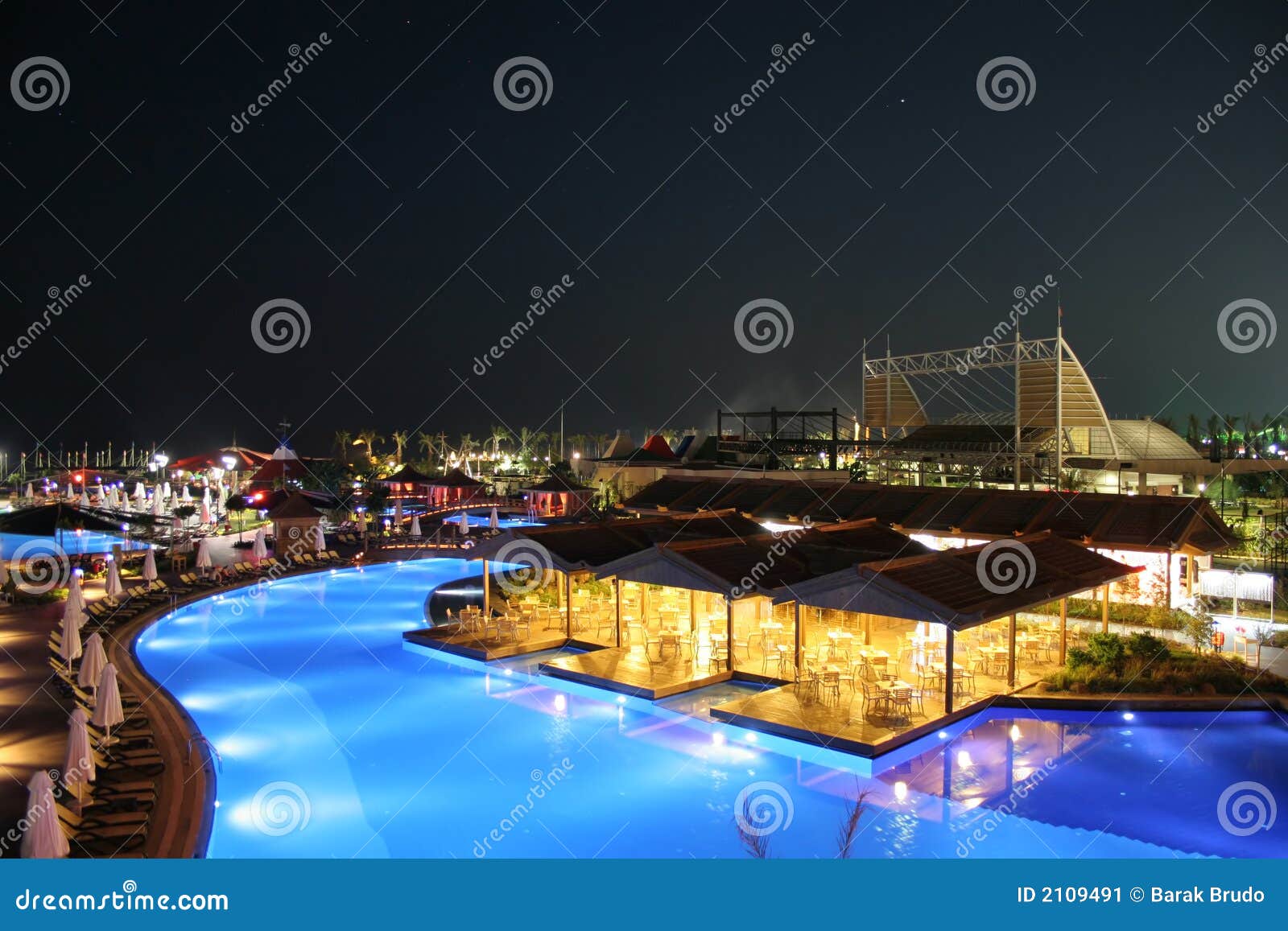 Hotel View at Night stock image. Image of large, night - 2109491