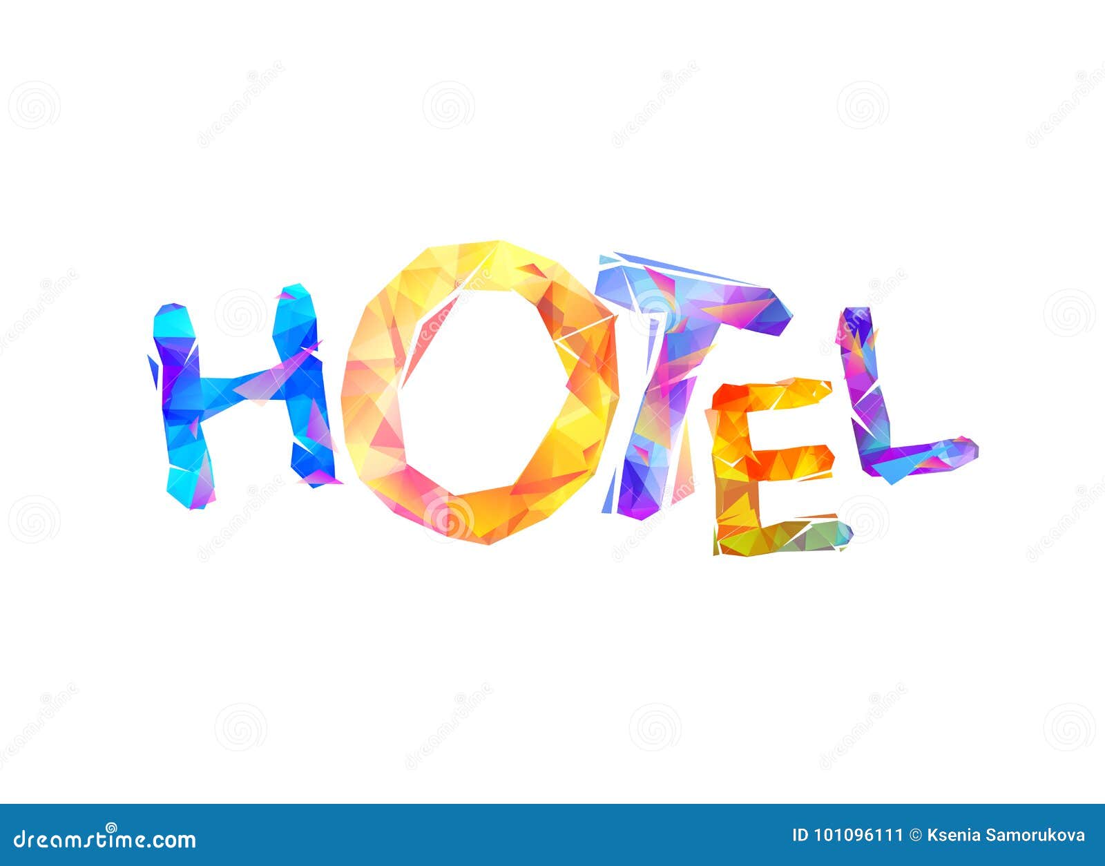 Hotel Vord De Las Letras Triangulares Del Vector Ilustración del Vector ...