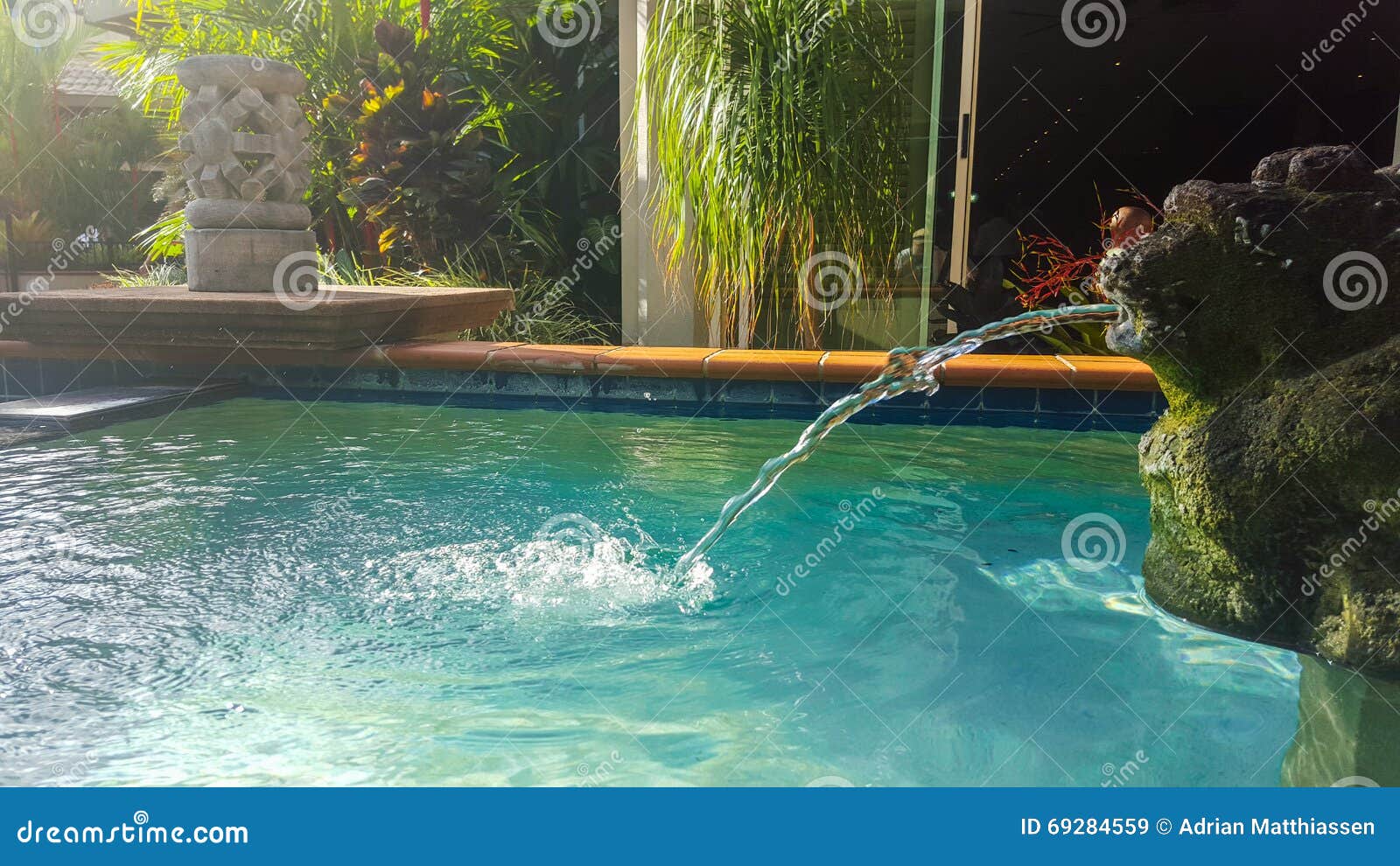 Hotel Water Feature stock image. Image of water, feature - 69284559