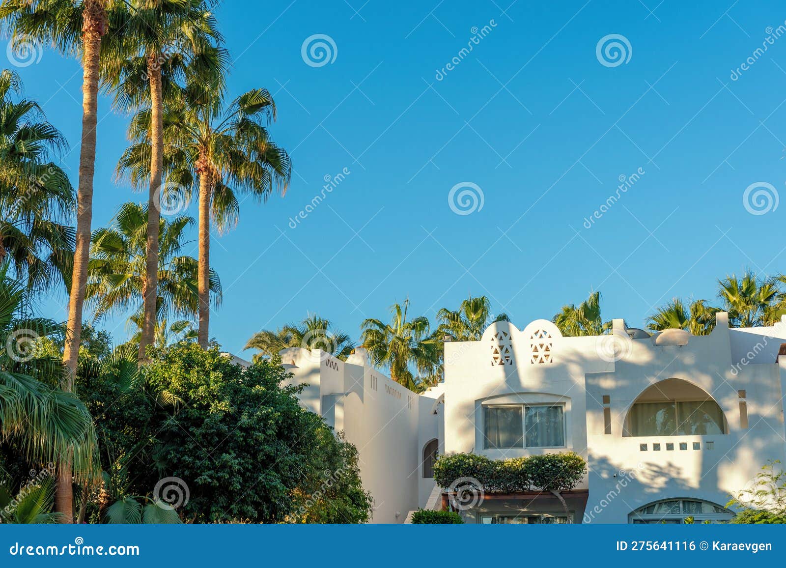 Hotel with White Buildings and a Recreation Area in Egypt Stock Photo ...